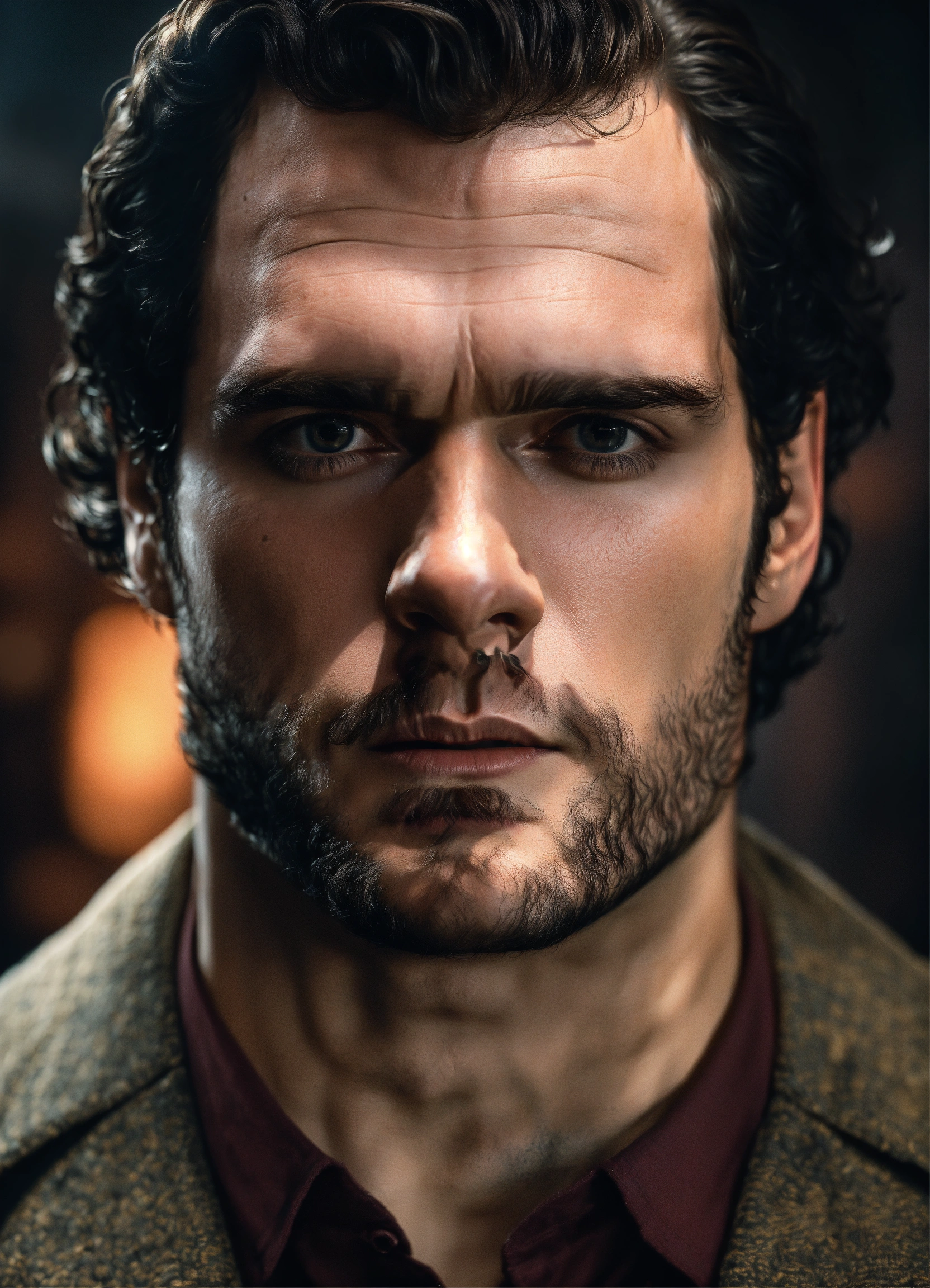 Lexica - Realistic portrait of henry cavill, in frame, very detailed ...