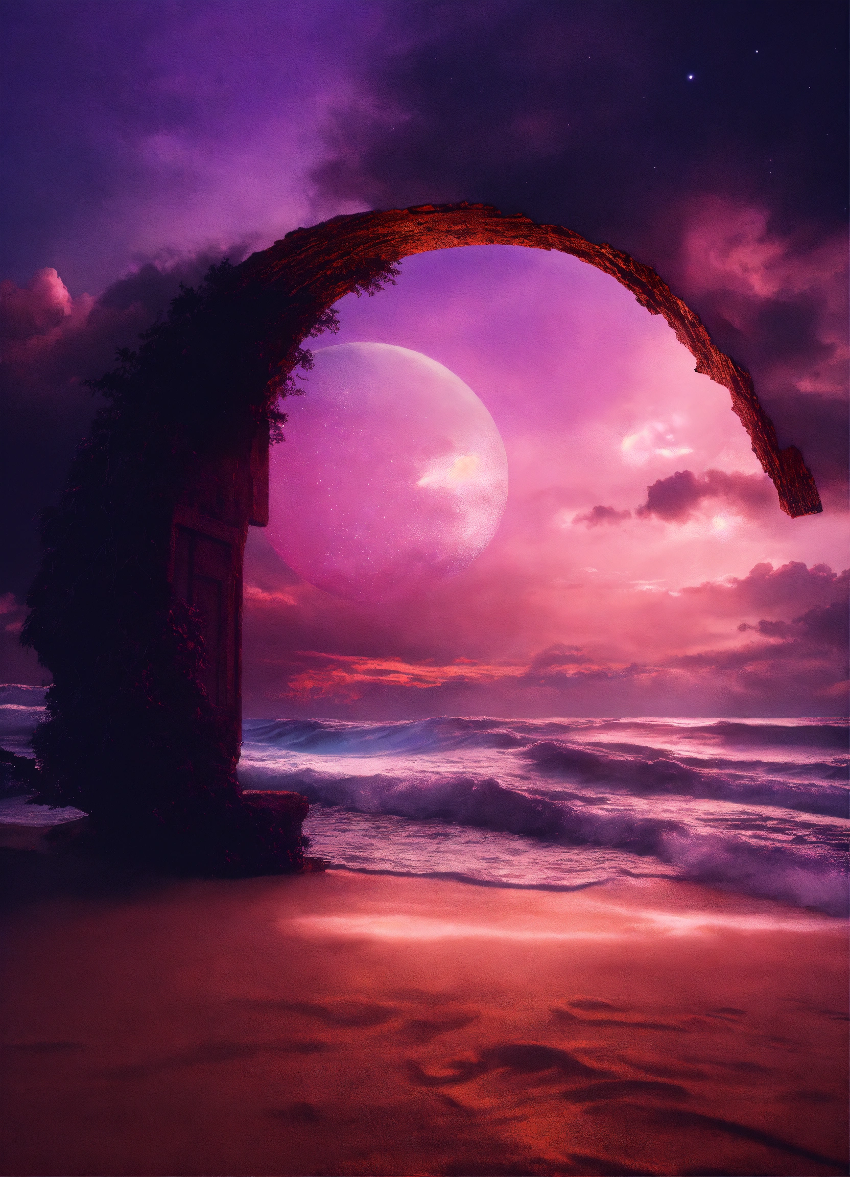 Lexica - A dreamy landscape of a shadow portal leading to another ...