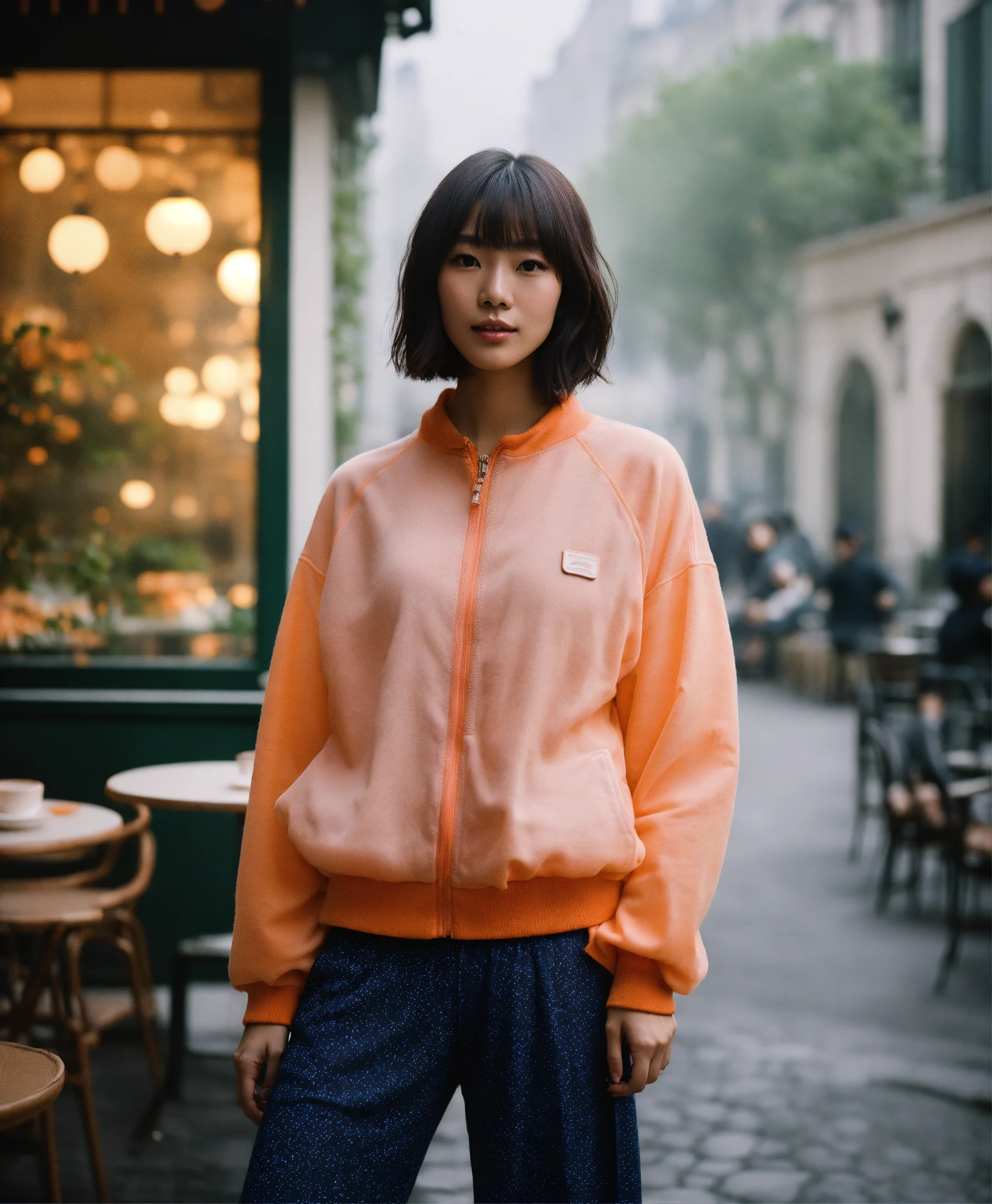 Lexica - Portrait of a beautiful Japanese fashion model with bob-cut ...