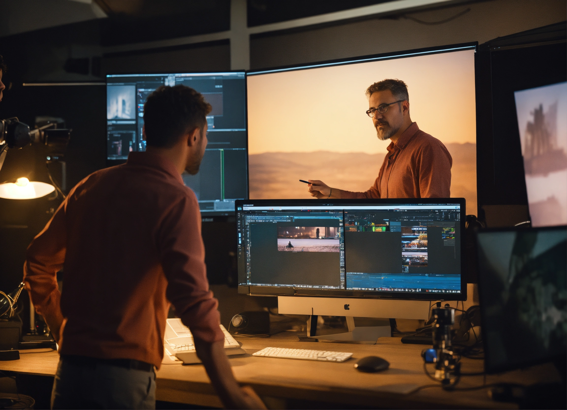 Lexica - Photo director in the studio - the director is standing next ...