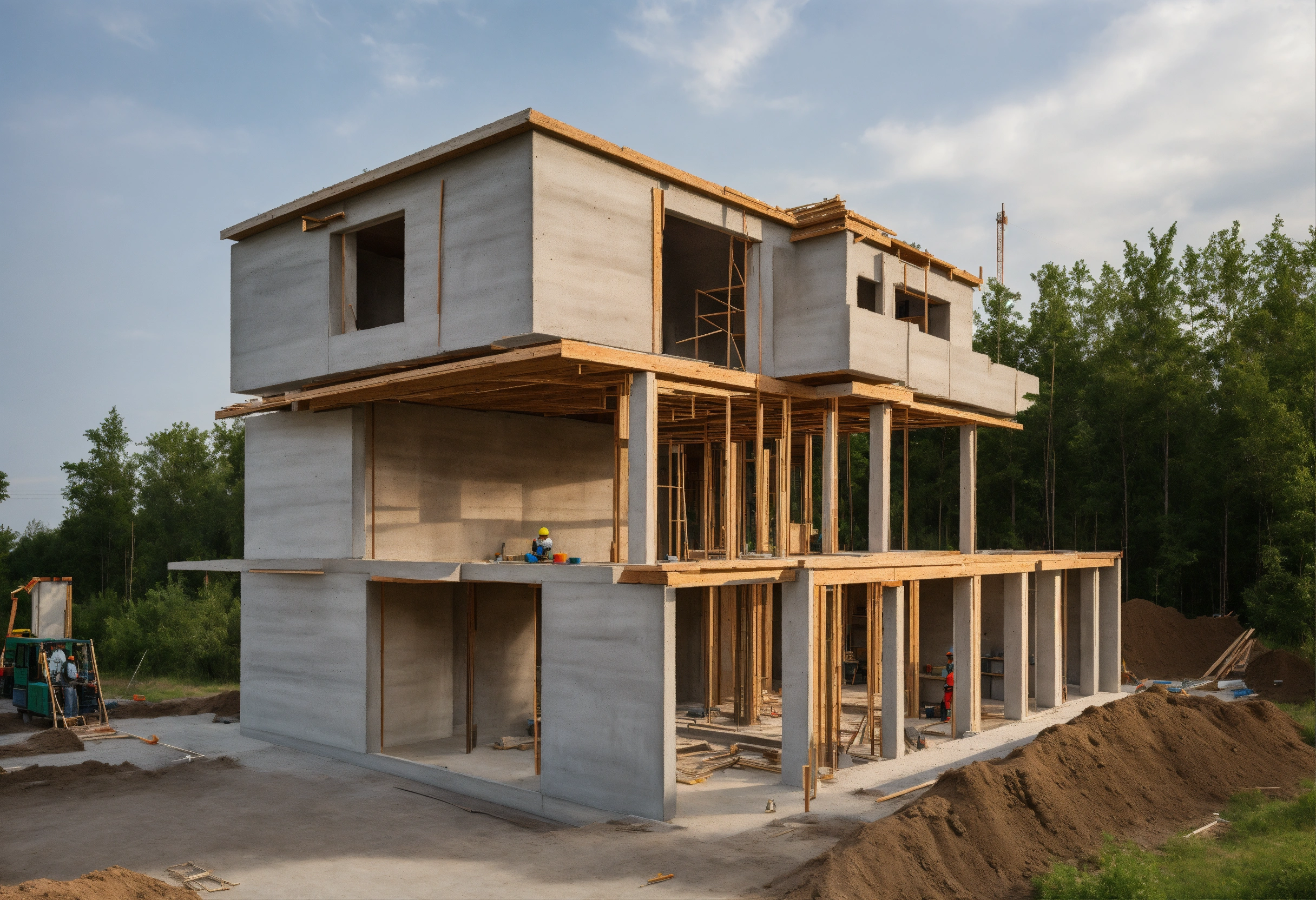 Lexica - Construction of a family concrete house