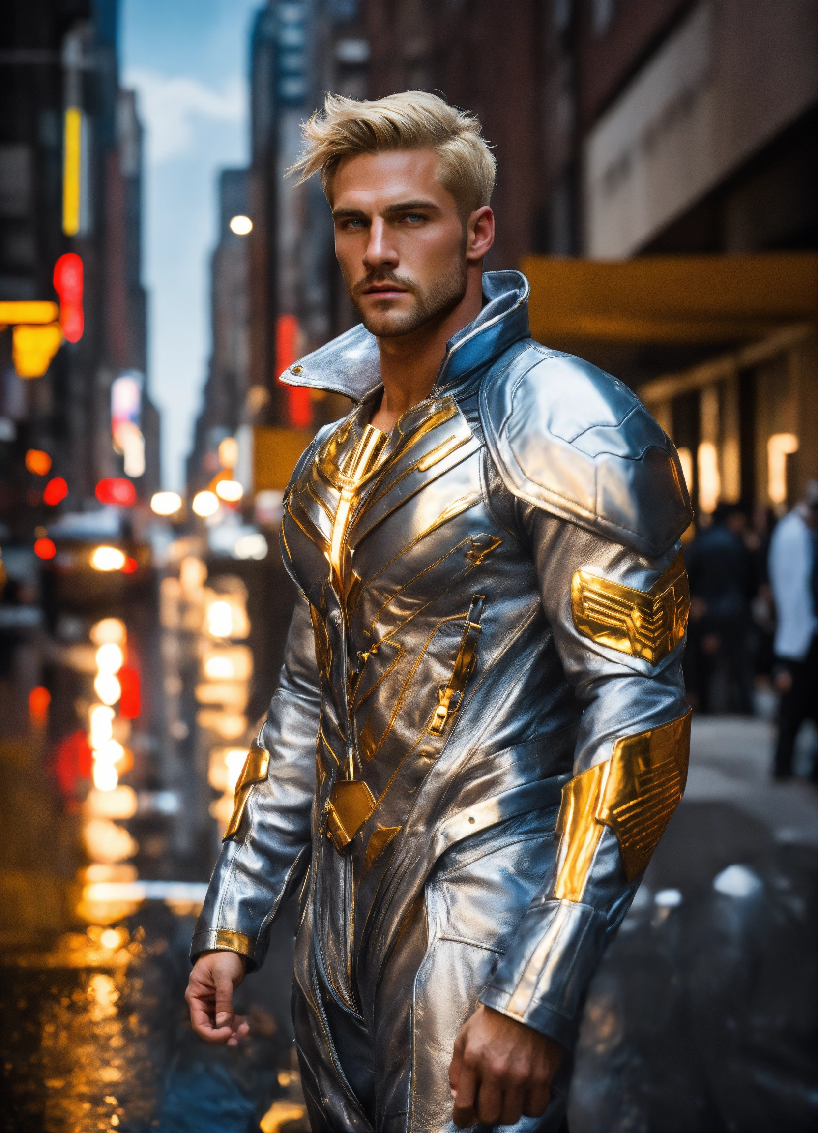 Lexica - Full body of a Handsome sun god, an athletic, muscular, white ...