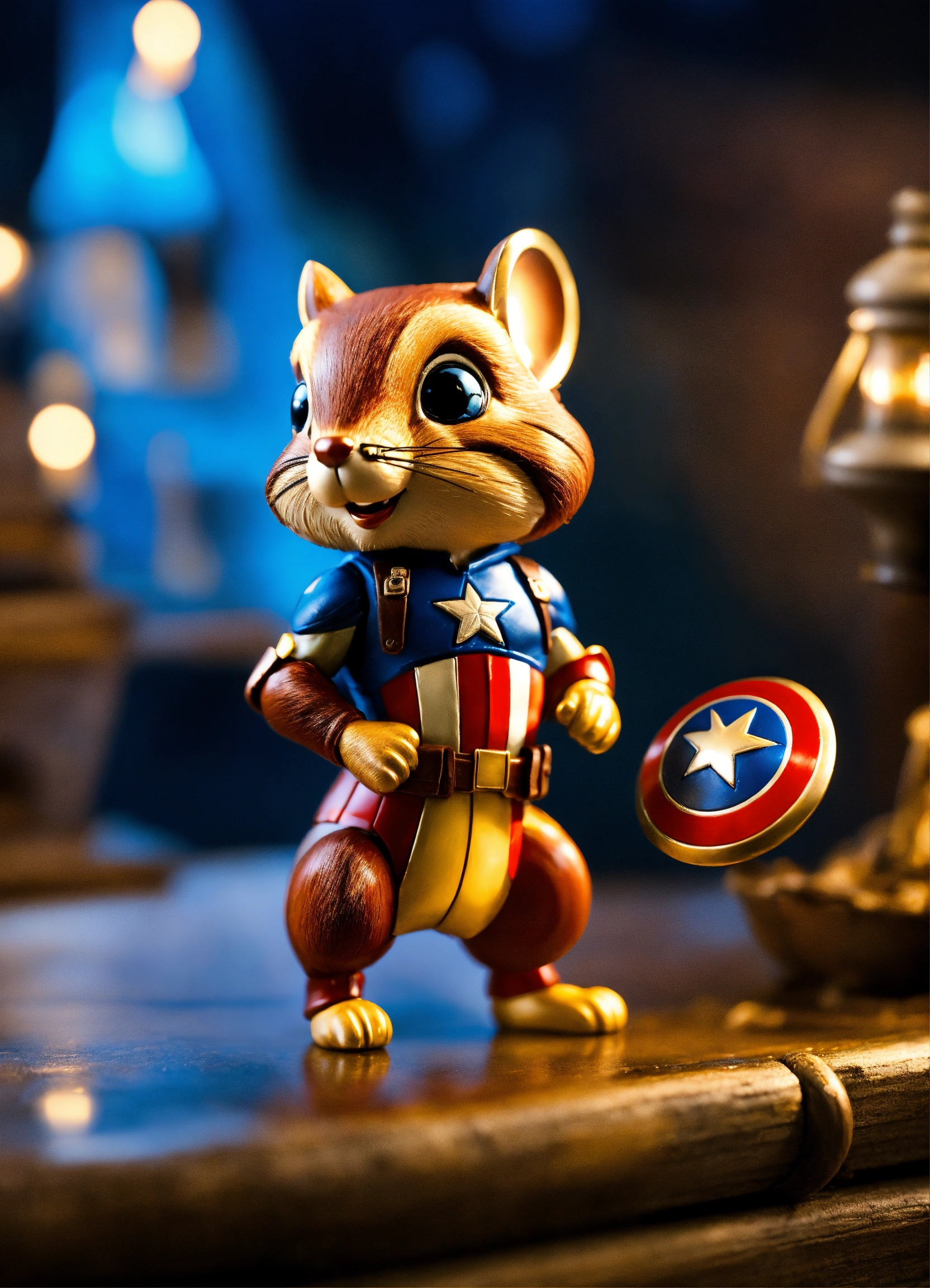 Lexica - Cute Pinocchio adventure figure, Captain America themed ...