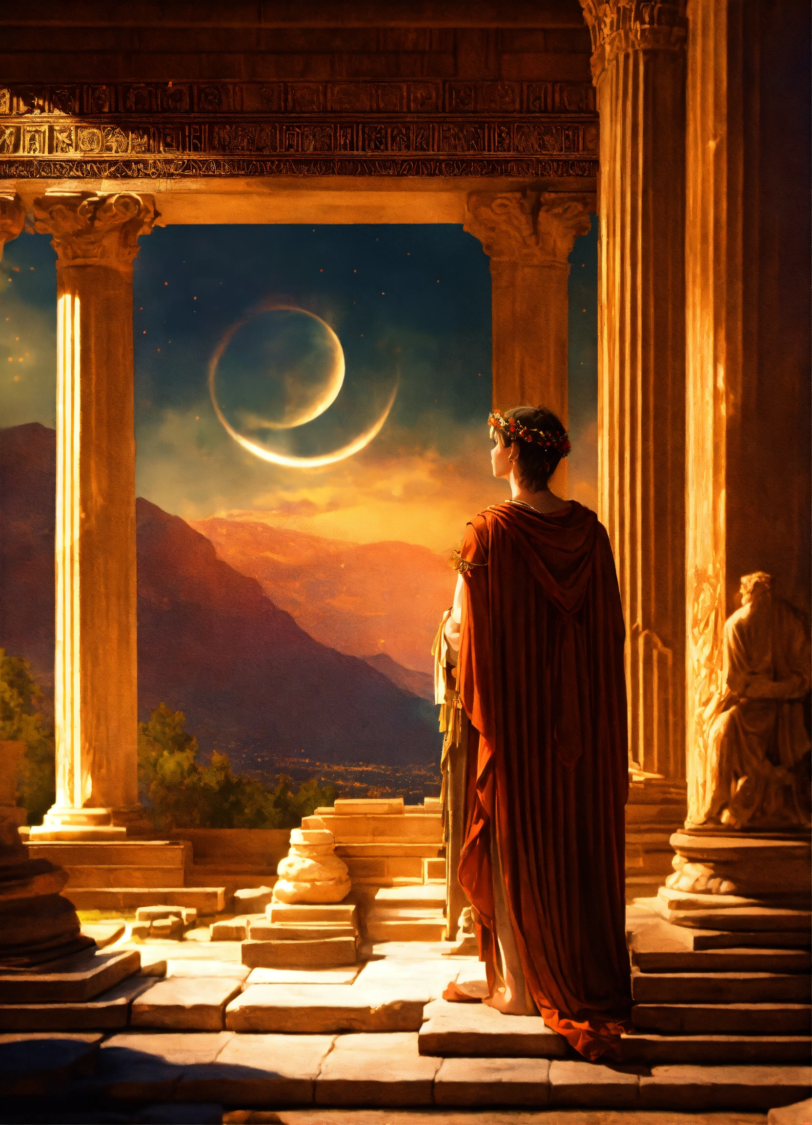 Lexica - The oracale of delphi praying in the temple of apollo from ...