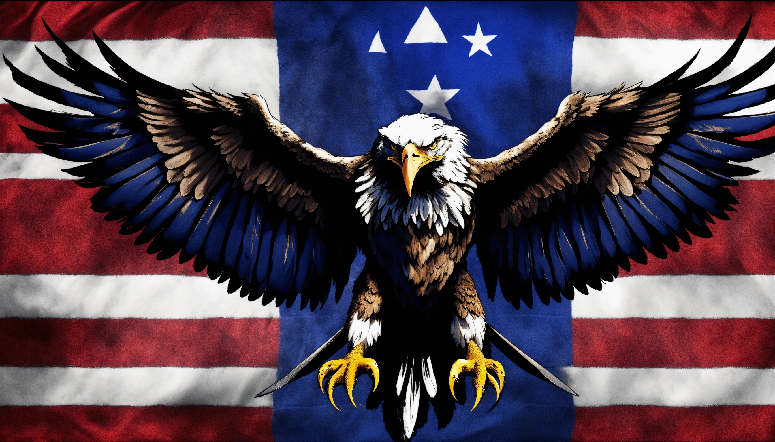 Lexica - Evil demonic Israel flag beast with an american eagle with red ...