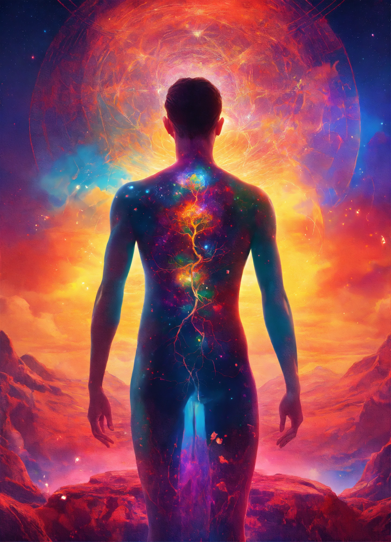 Lexica - Create an image portraying a person shedding their old self ...