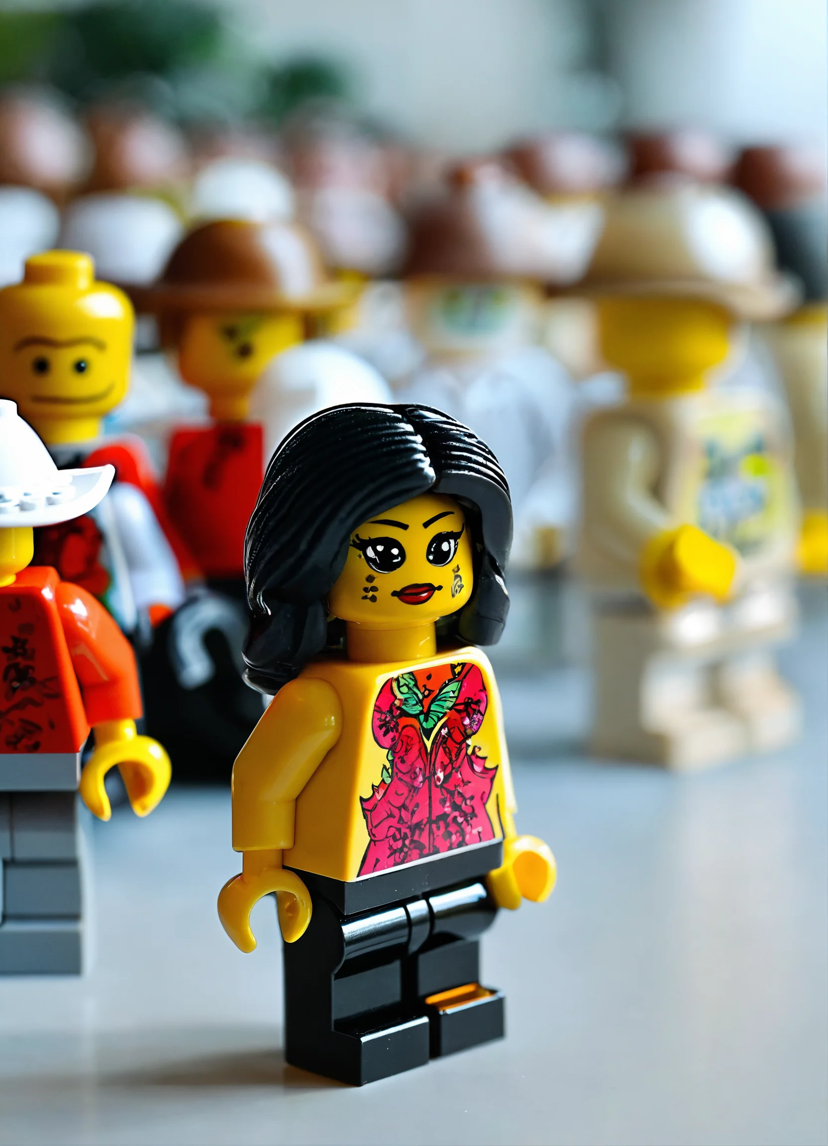 Lexica - Beautiful LEGO minifig girl, head of company