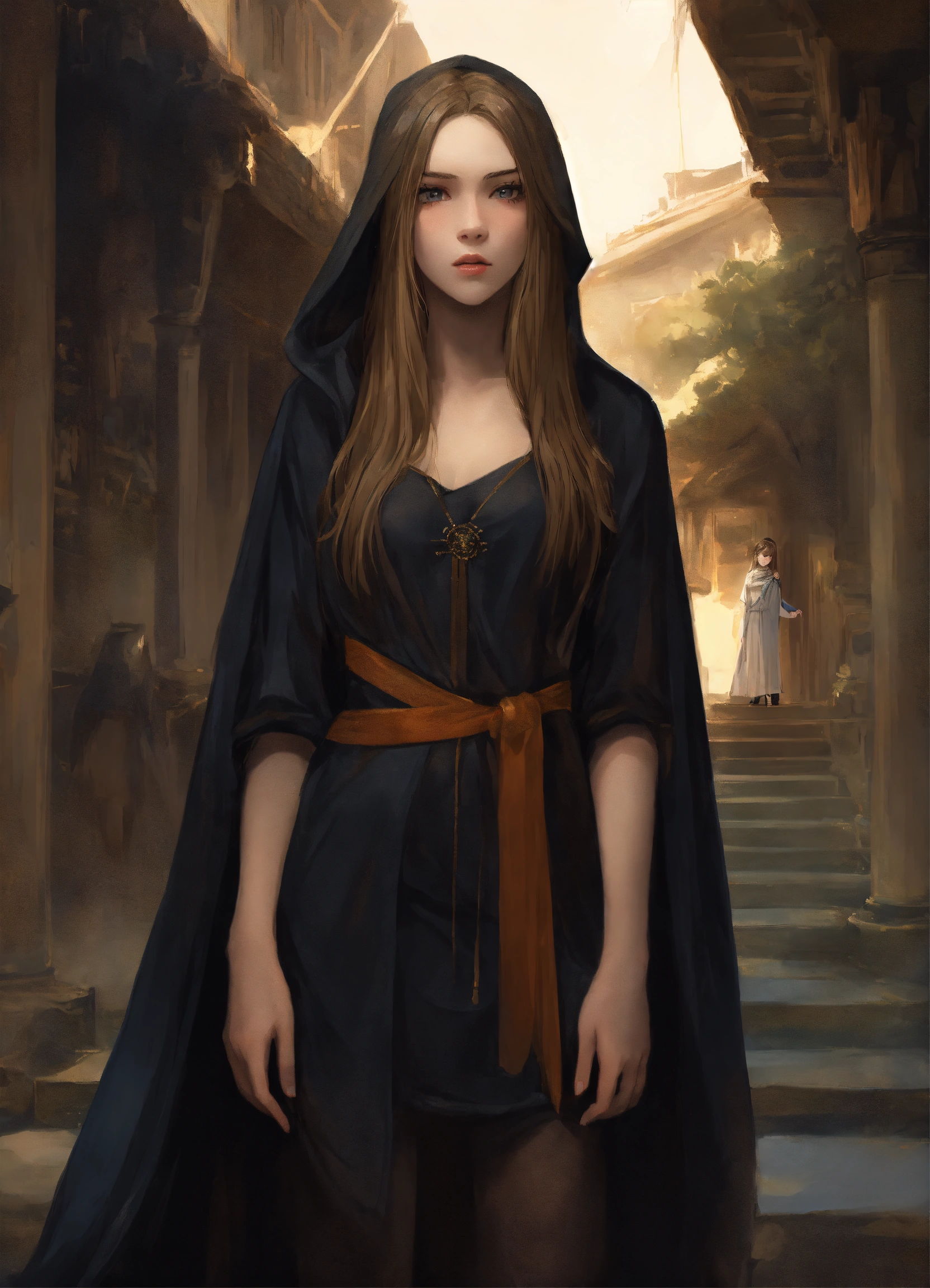 Lexica - Portrait draw full body of a 18-year-old girl with straight ...