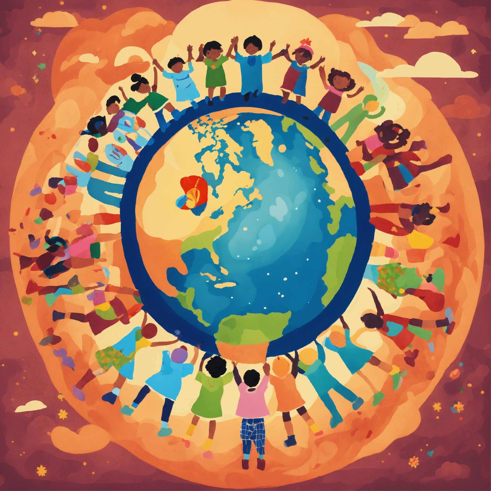 Lexica - Logo Midjournay open hands supporting the Earth and with ...