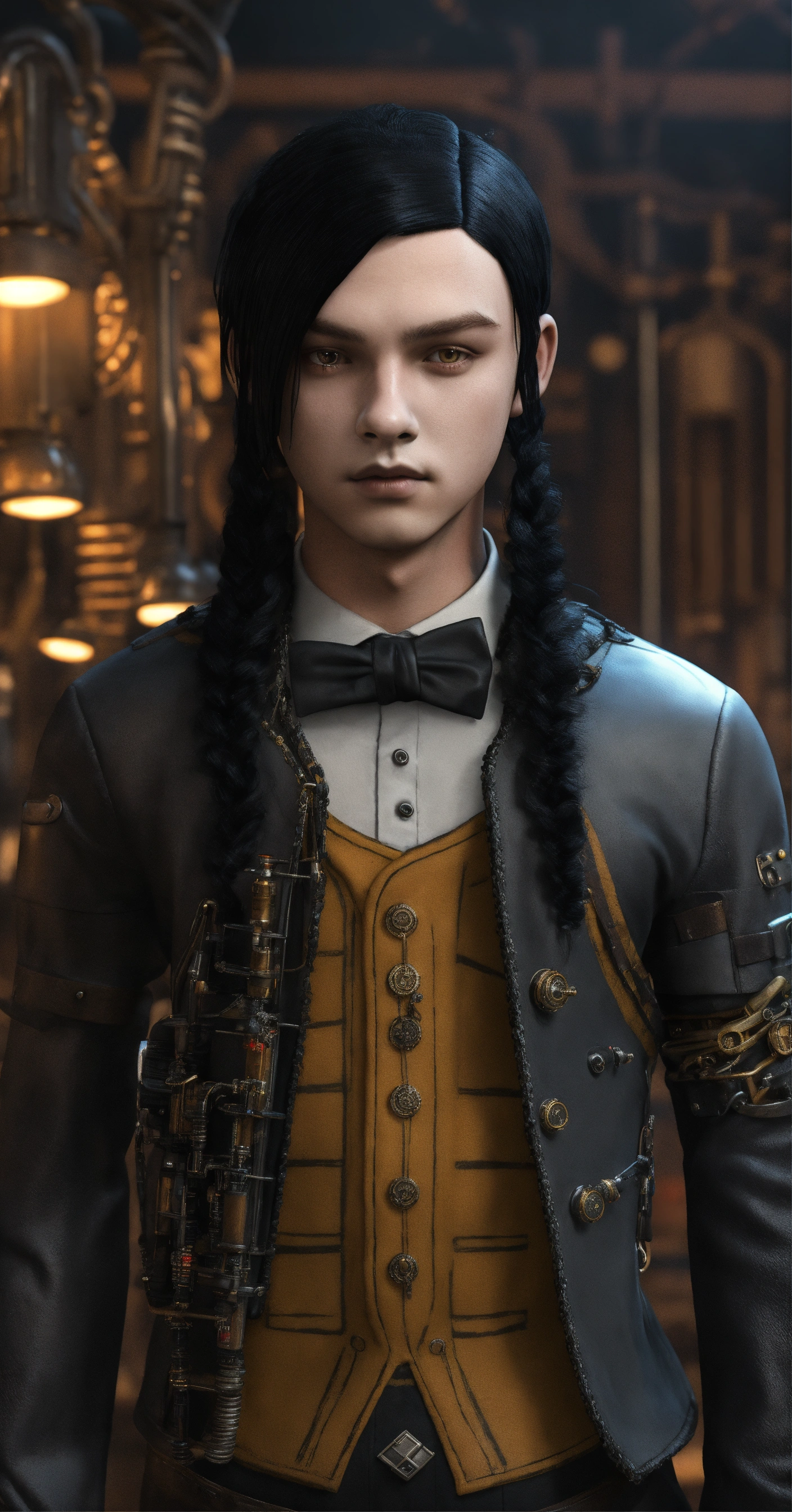 Lexica - 16 year old boy, black hair, frontal photo, male, Wednesday ...