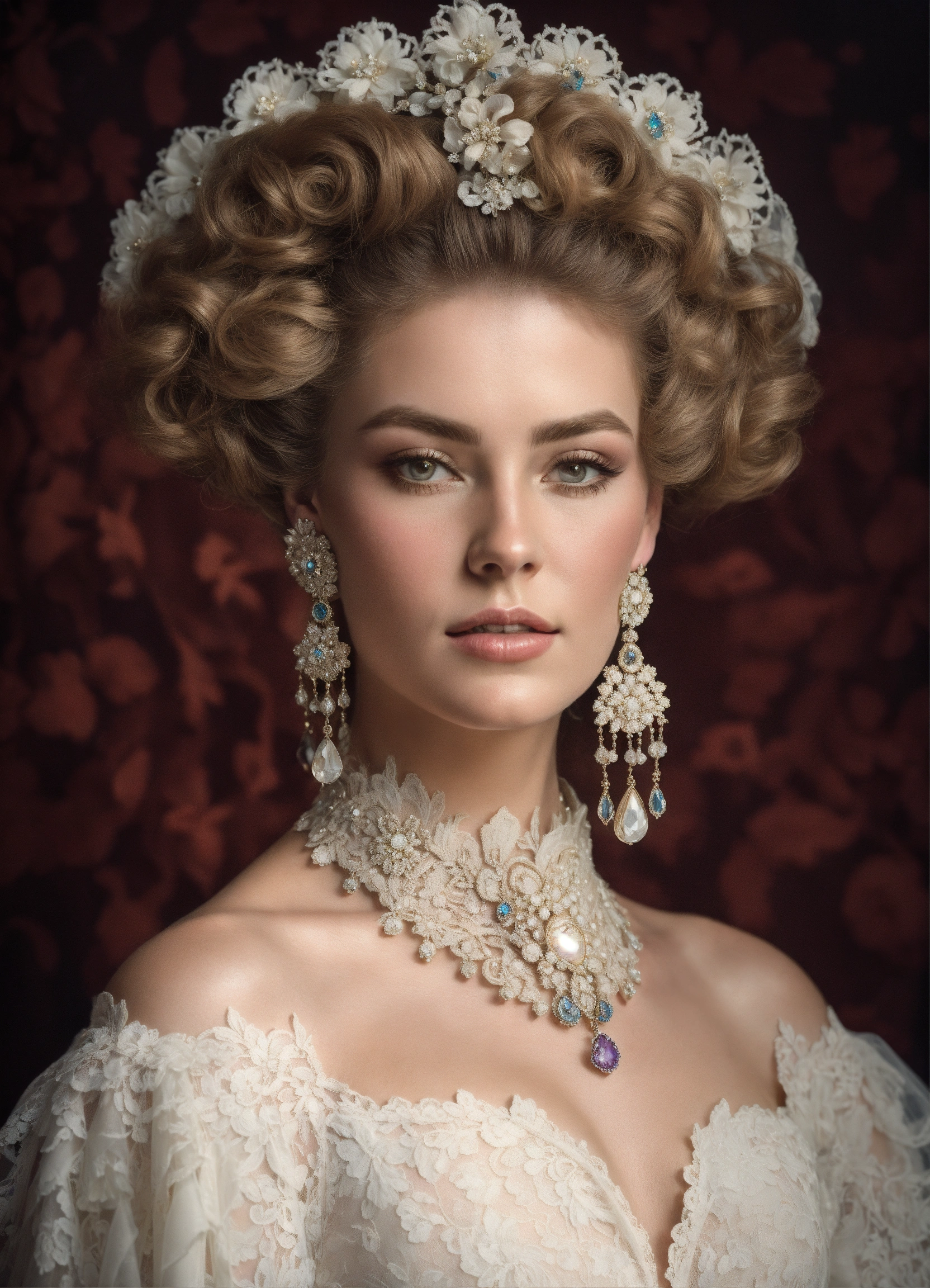 Lexica - A 18th century beauty style pretty woman in the style of ...