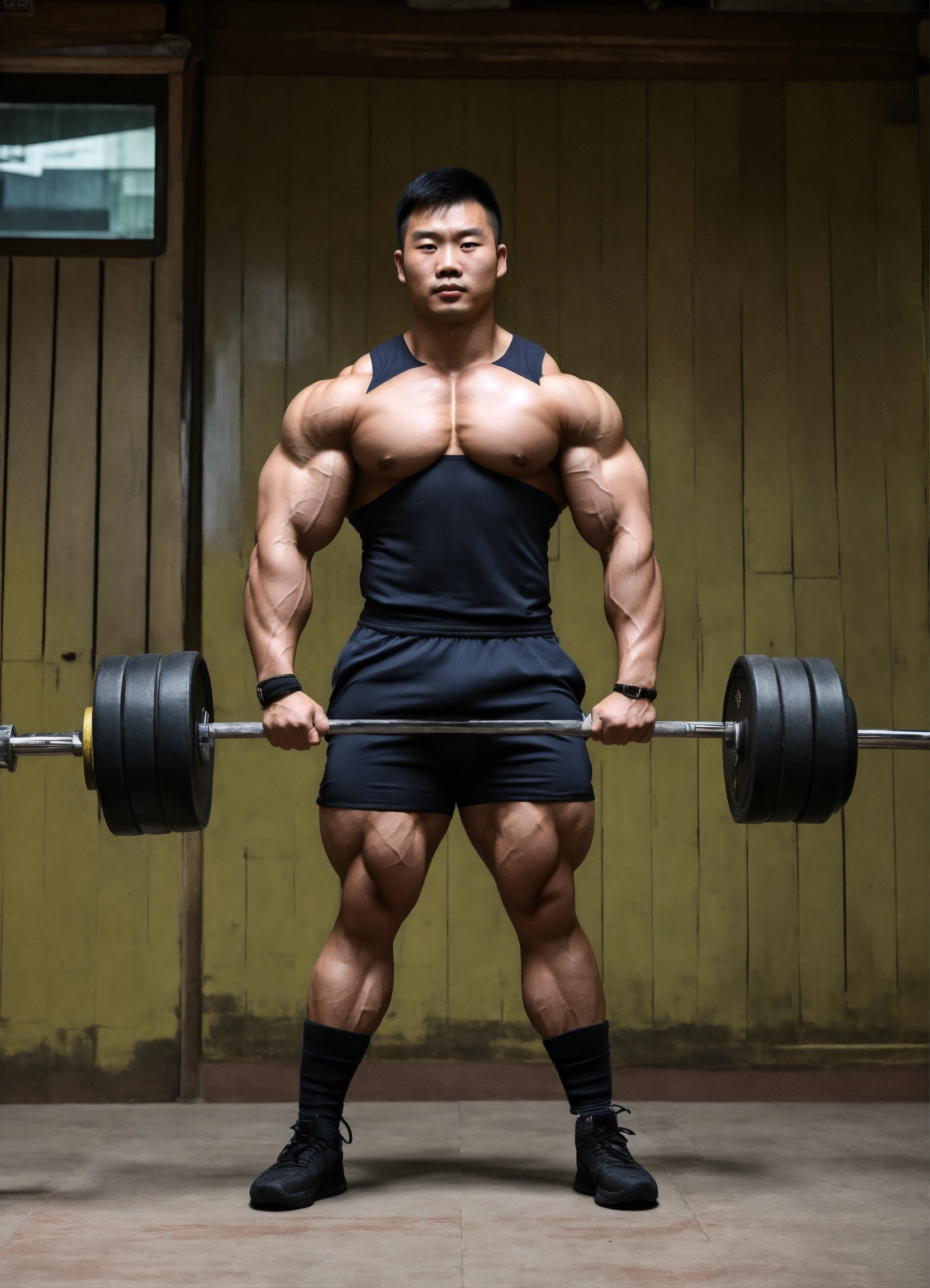 Lexica - 30-year-old Chinese man with big muscles, big bodybuilder ...