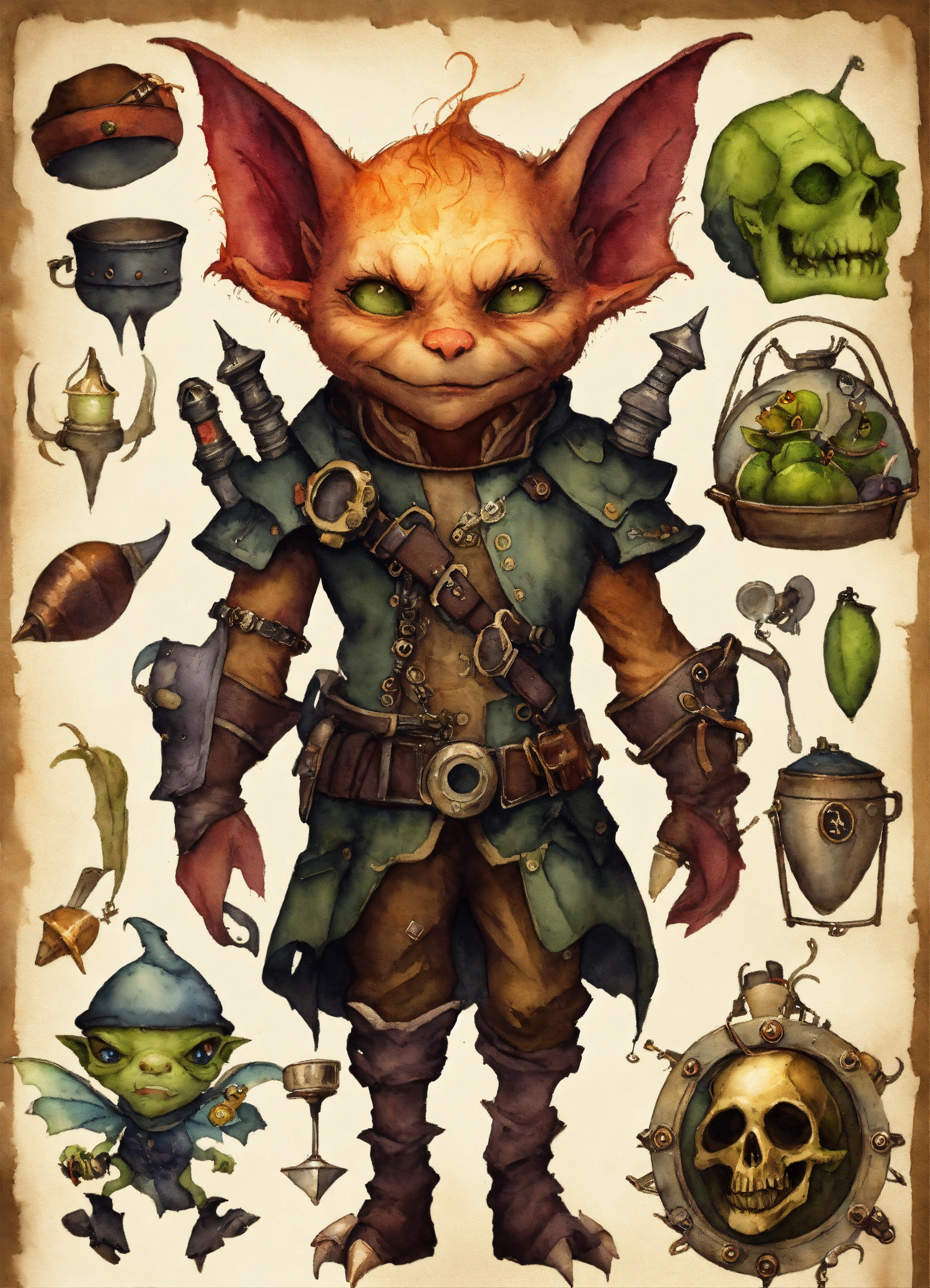 Lexica - "Produce intricate watercolor illustrations of goth-steampunk ...