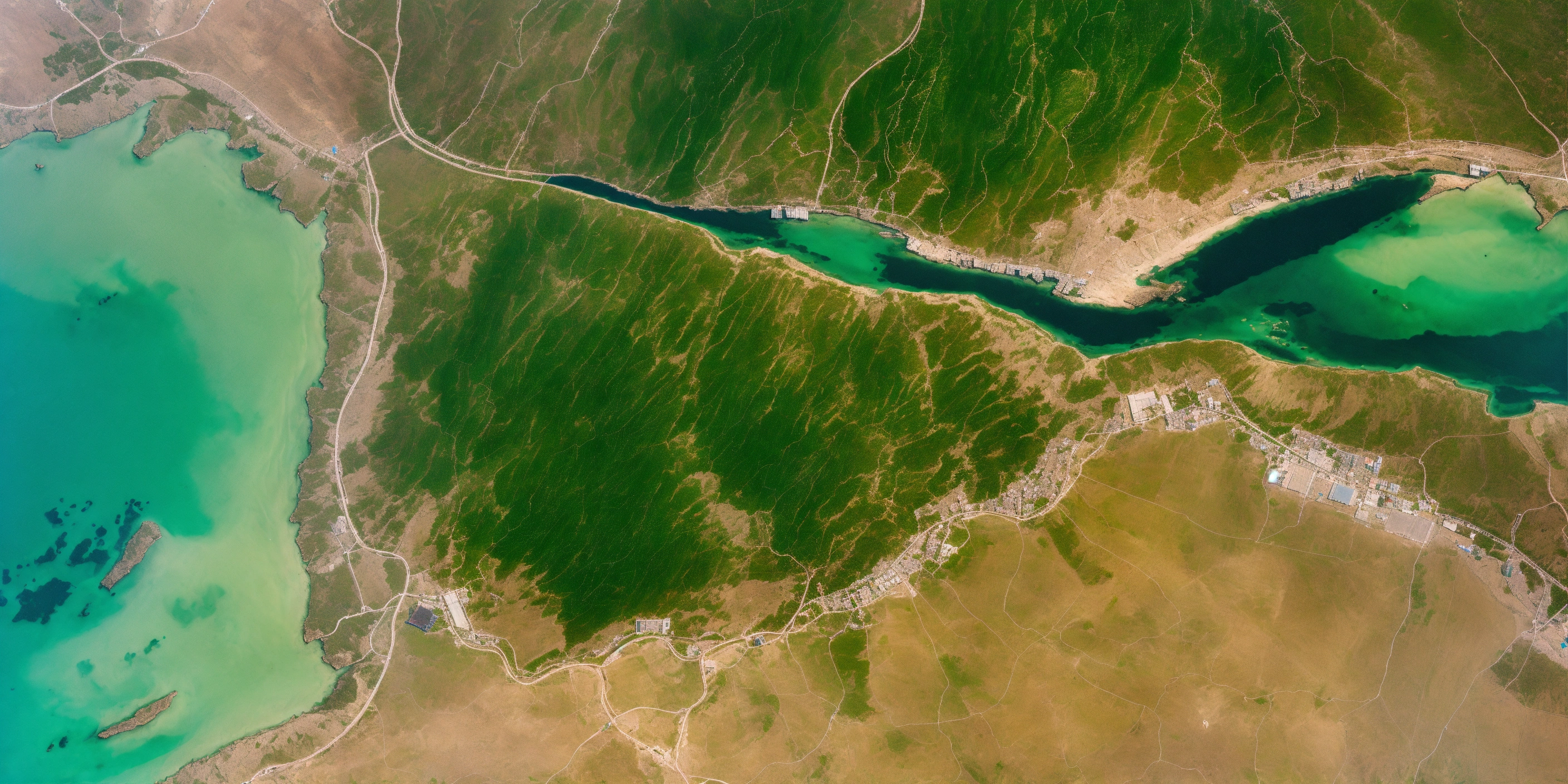 Lexica - Landscapes of Crimean Peninsula, Ukraine, satellite image, 8k