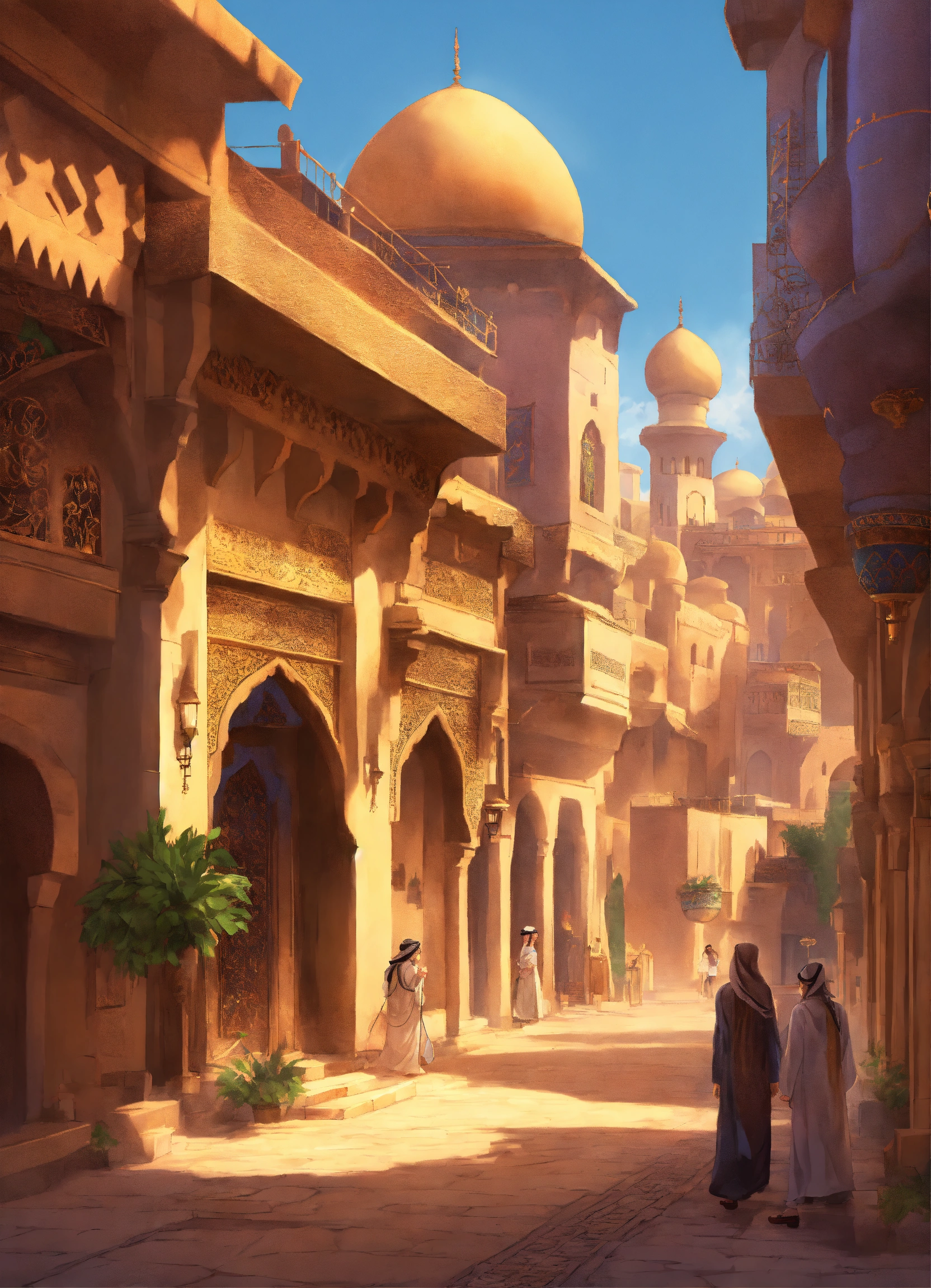 Lexica - Arabian city , anime style, fun, arabian village