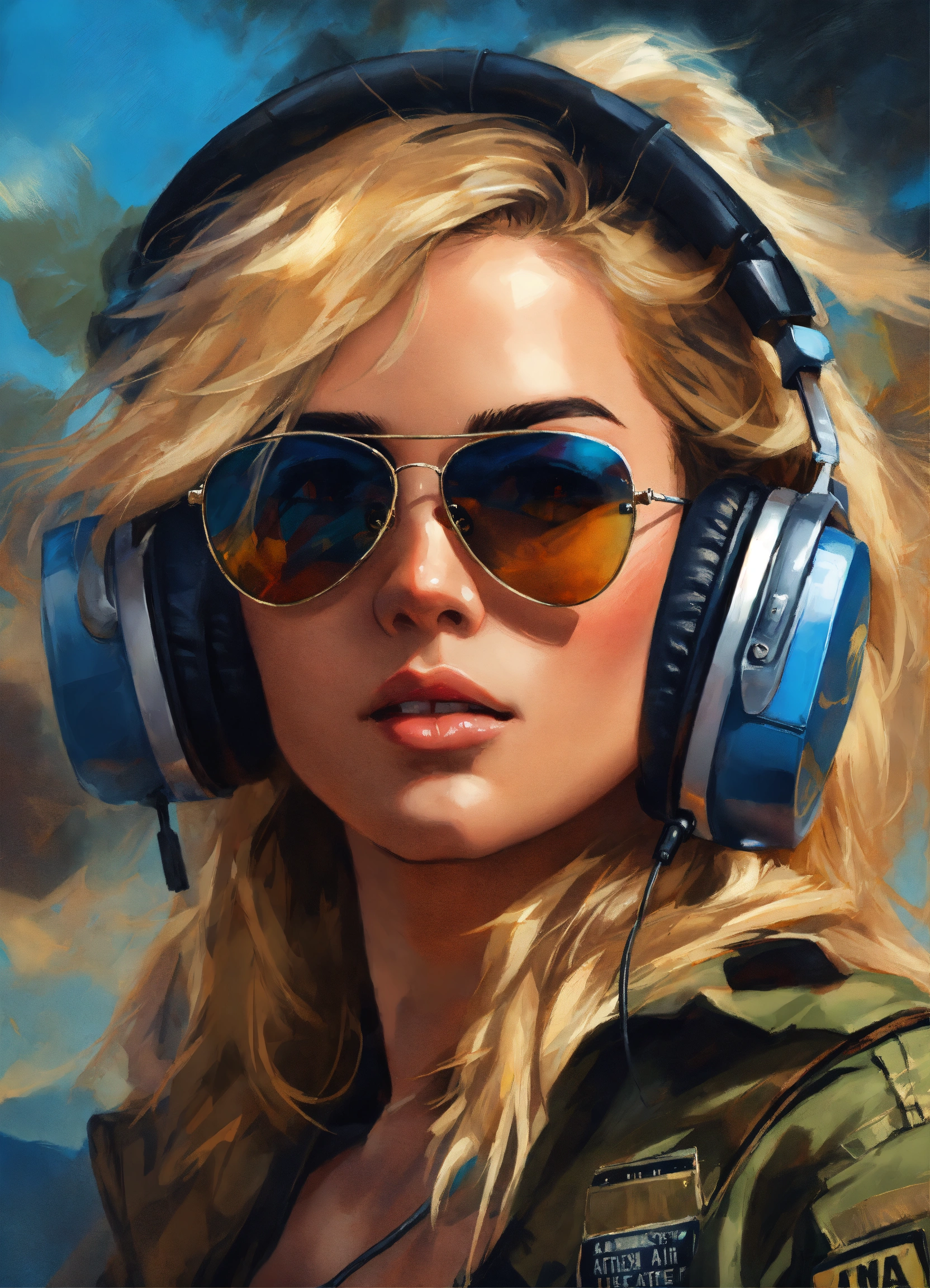 Lexica - Us air force military helicopter pilot, oversized headphones ...