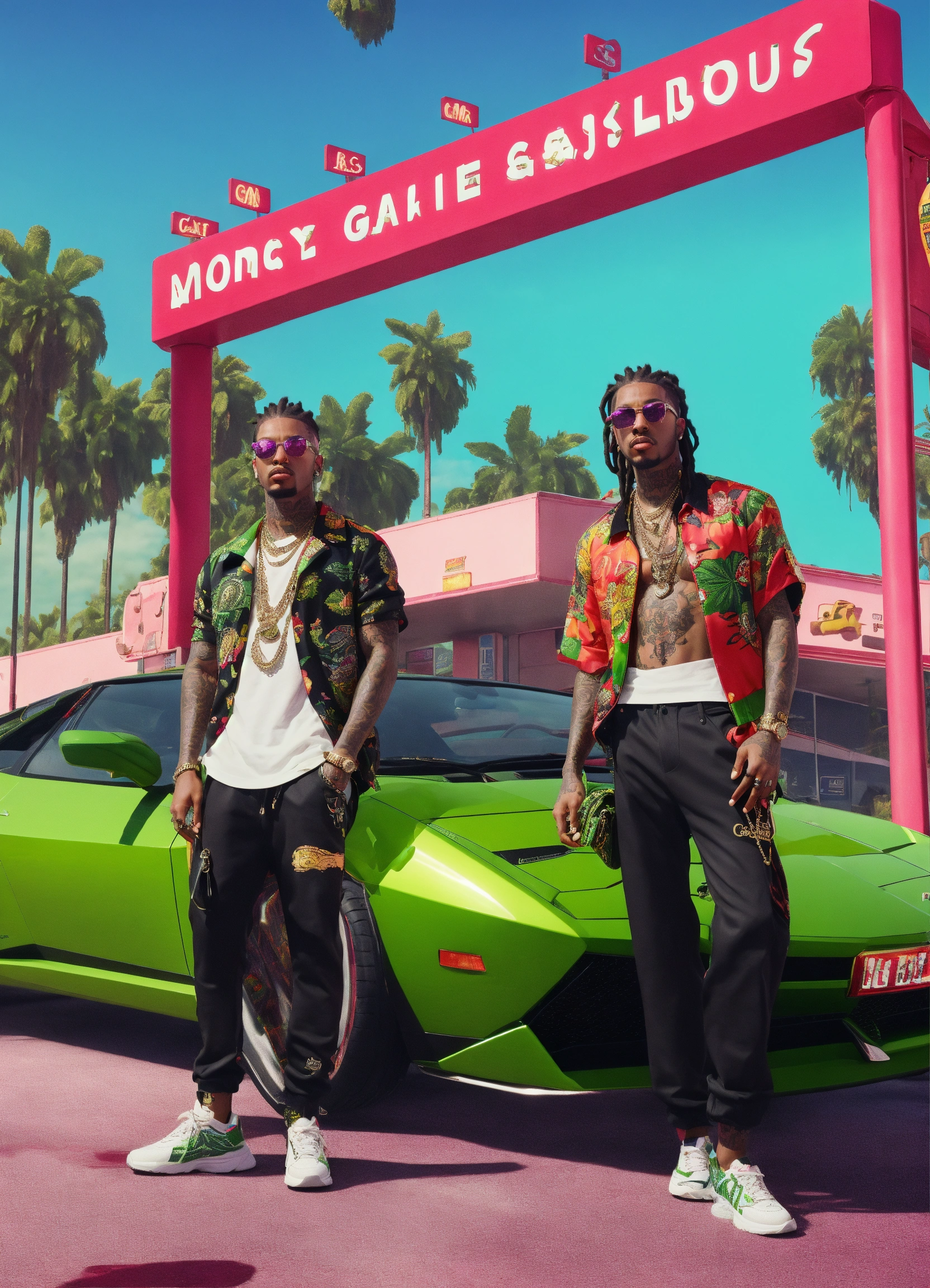 Lexica - Craft a striking 4K image embodying luxury trap culture set in ...