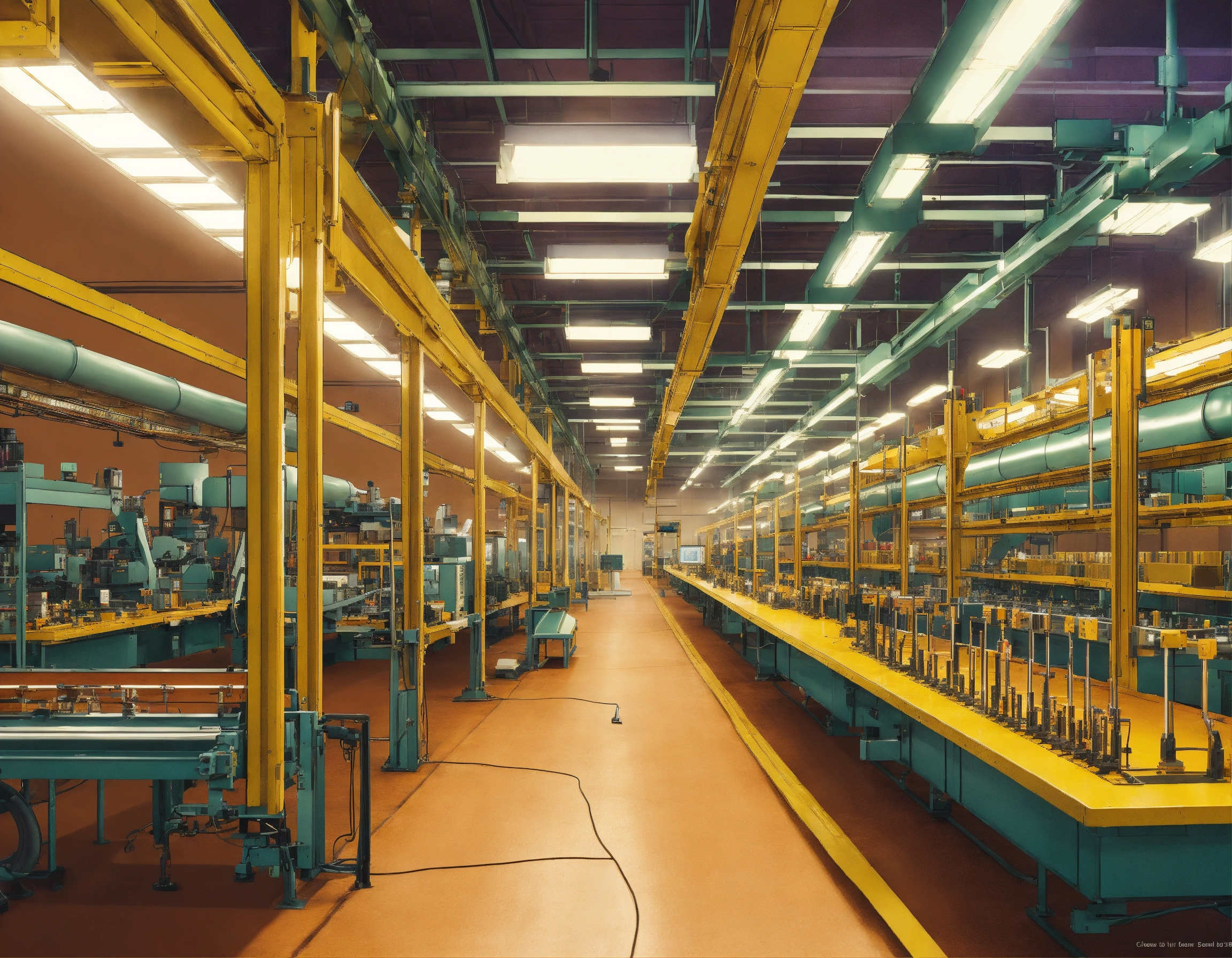 Lexica - Create an image of the inside of an assembly line.