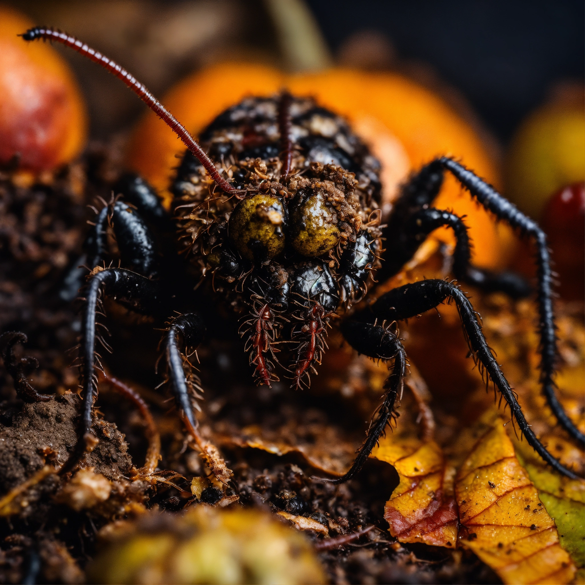 Lexica - Dark creepy ugly Autumn macro photography of dirty and filthy ...