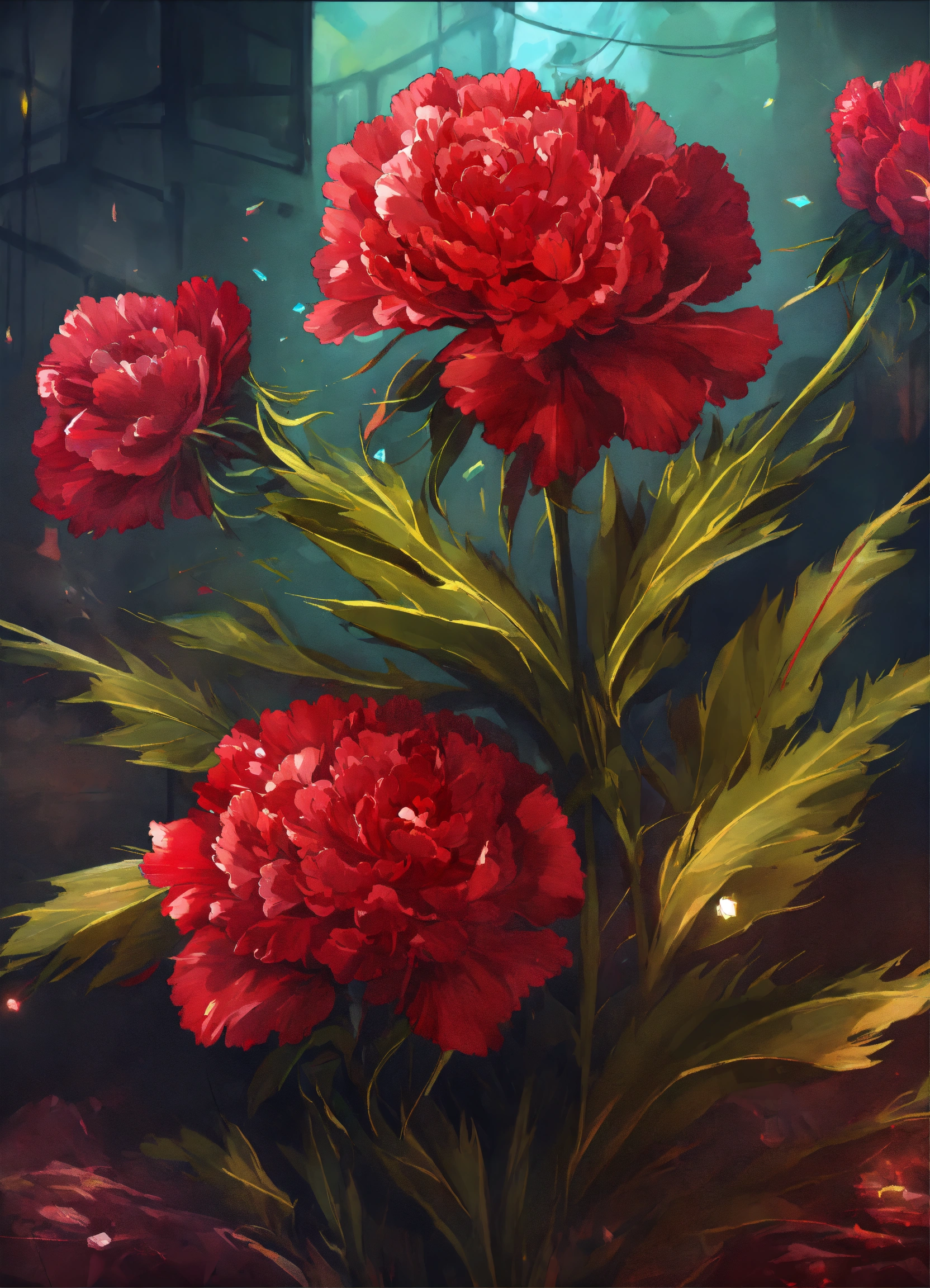 Lexica - Diamonds and red carnations, smokey, graffiti art, behance premium, behance hd, 2d game art