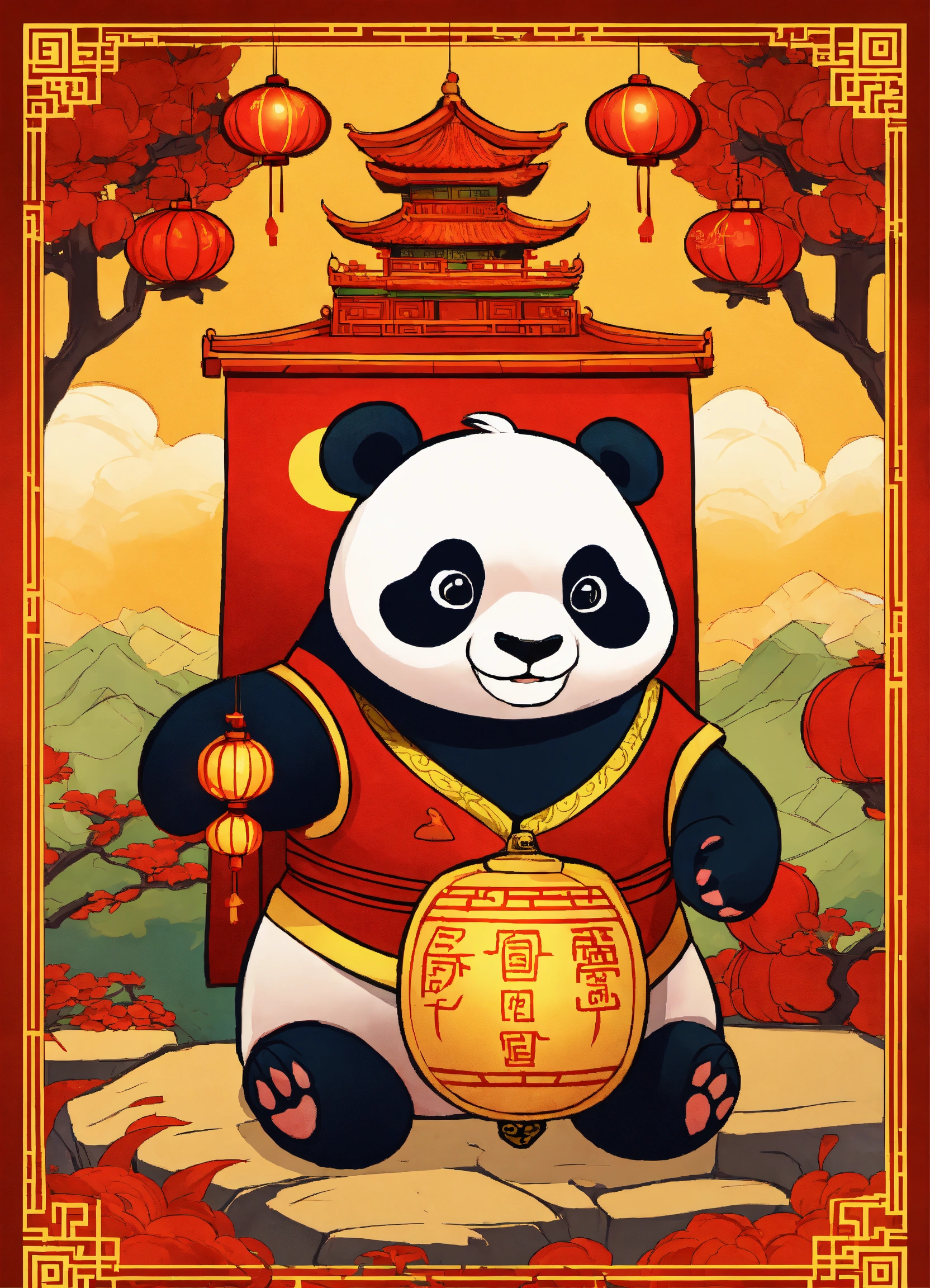 Lexica - Chinese Wall, cartoon panda, chinese traditions, chinese ...