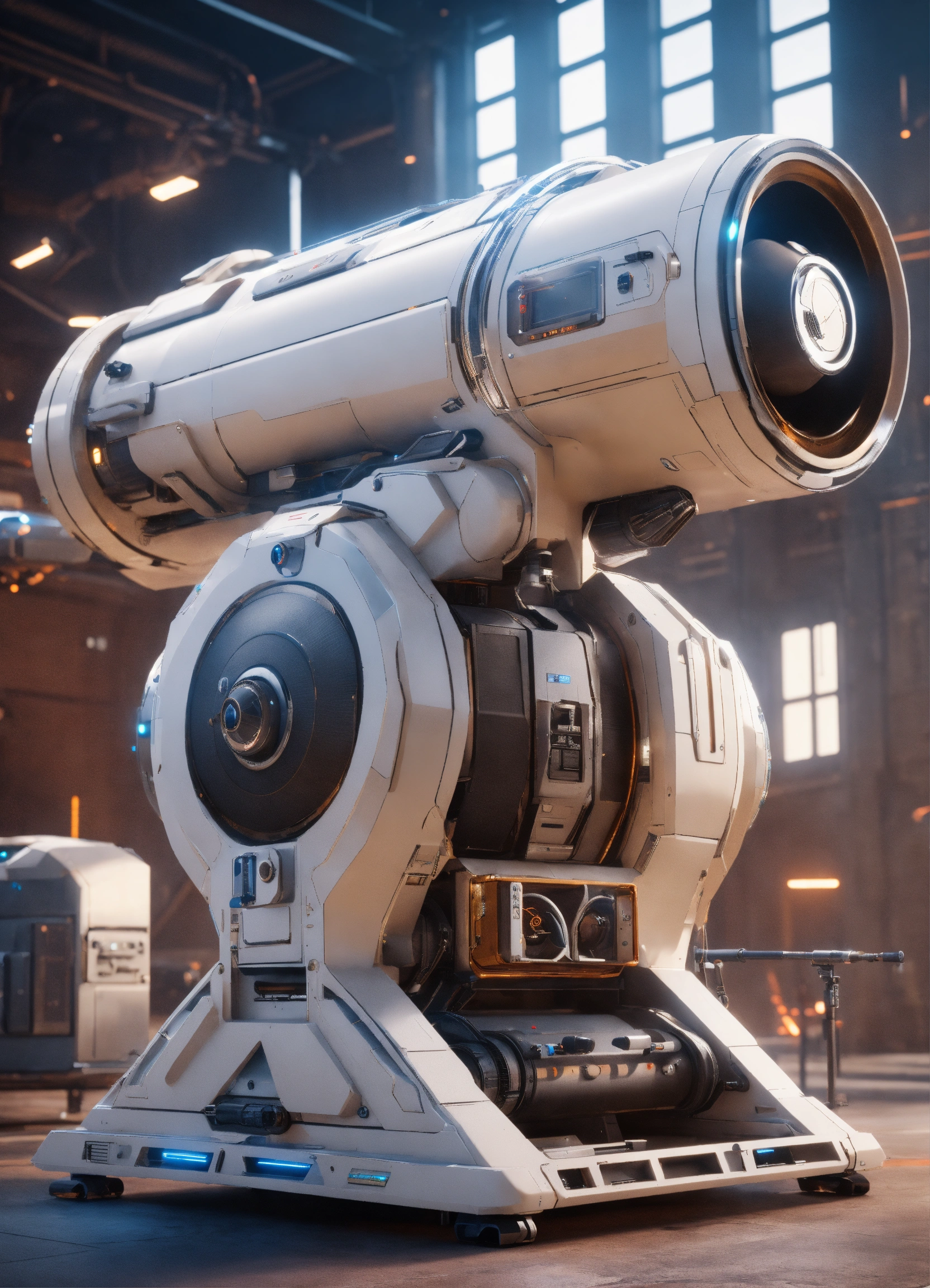 Lexica - Long white sound cannon, realistic, futuristic, sci fi, 8K ...