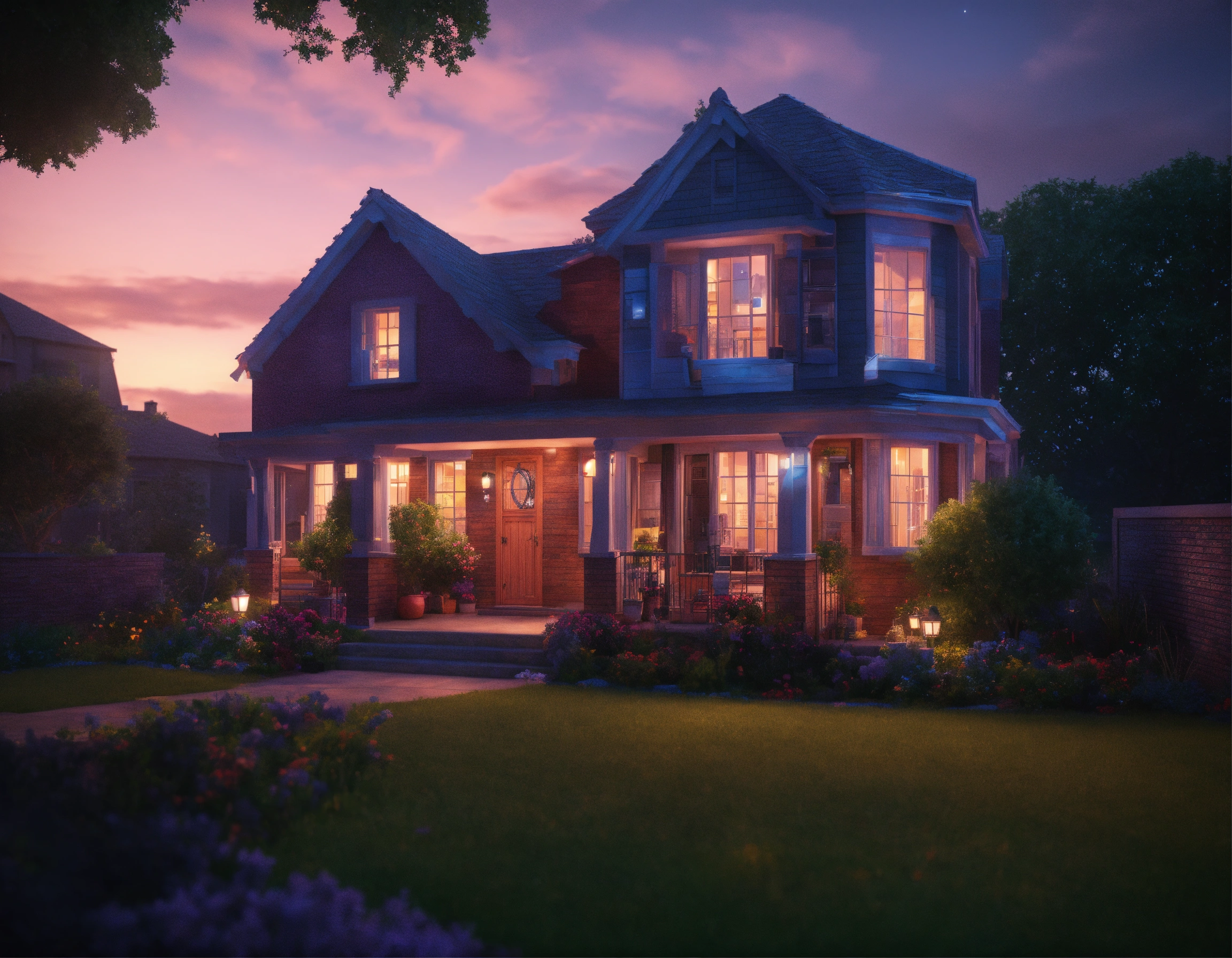 Lexica - CGI. 3D pixar house exterior. 80's style. less saturation ...