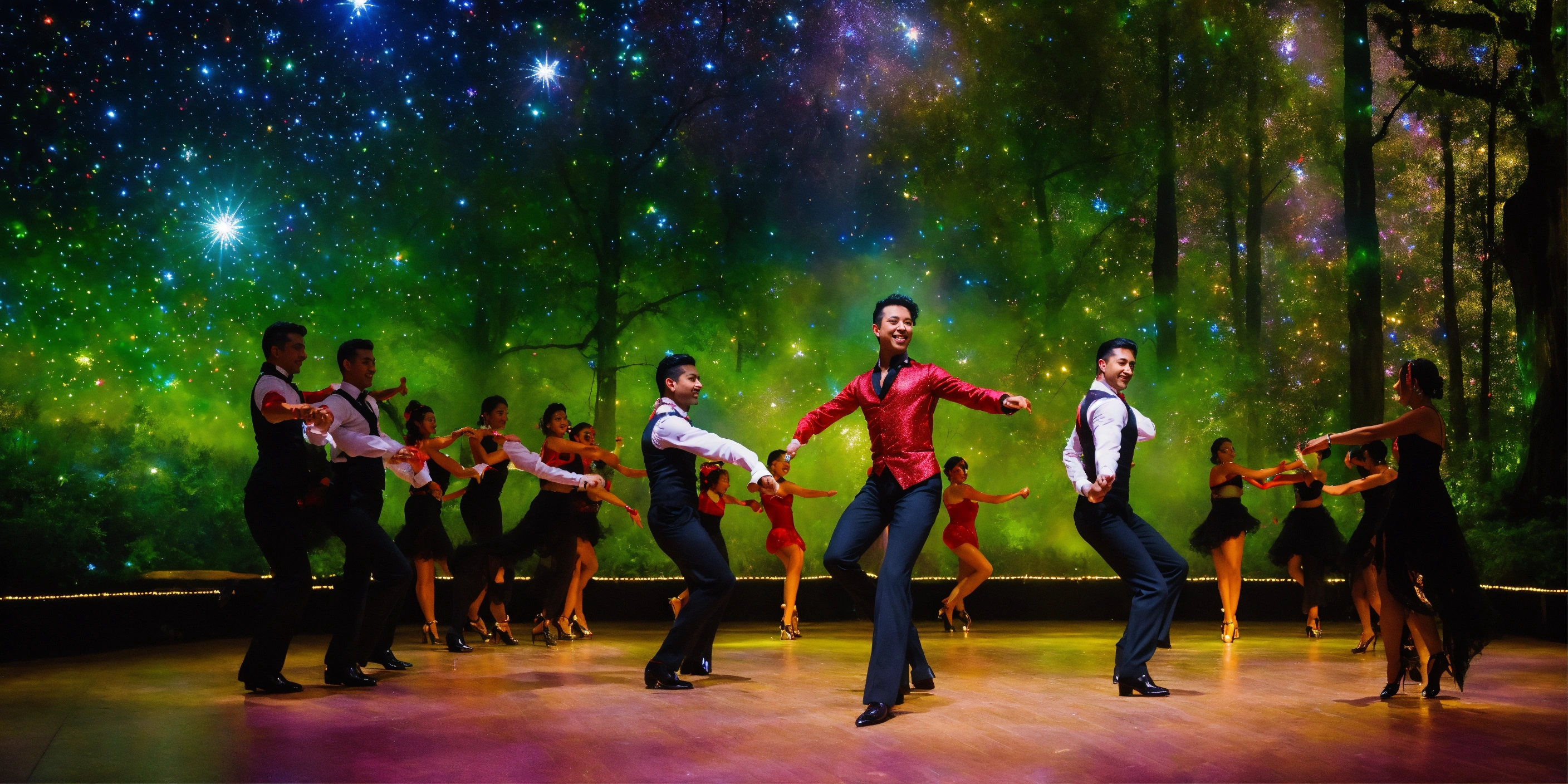 Lexica - The salsa dancers' dance recitals in the enchanted forest with ...