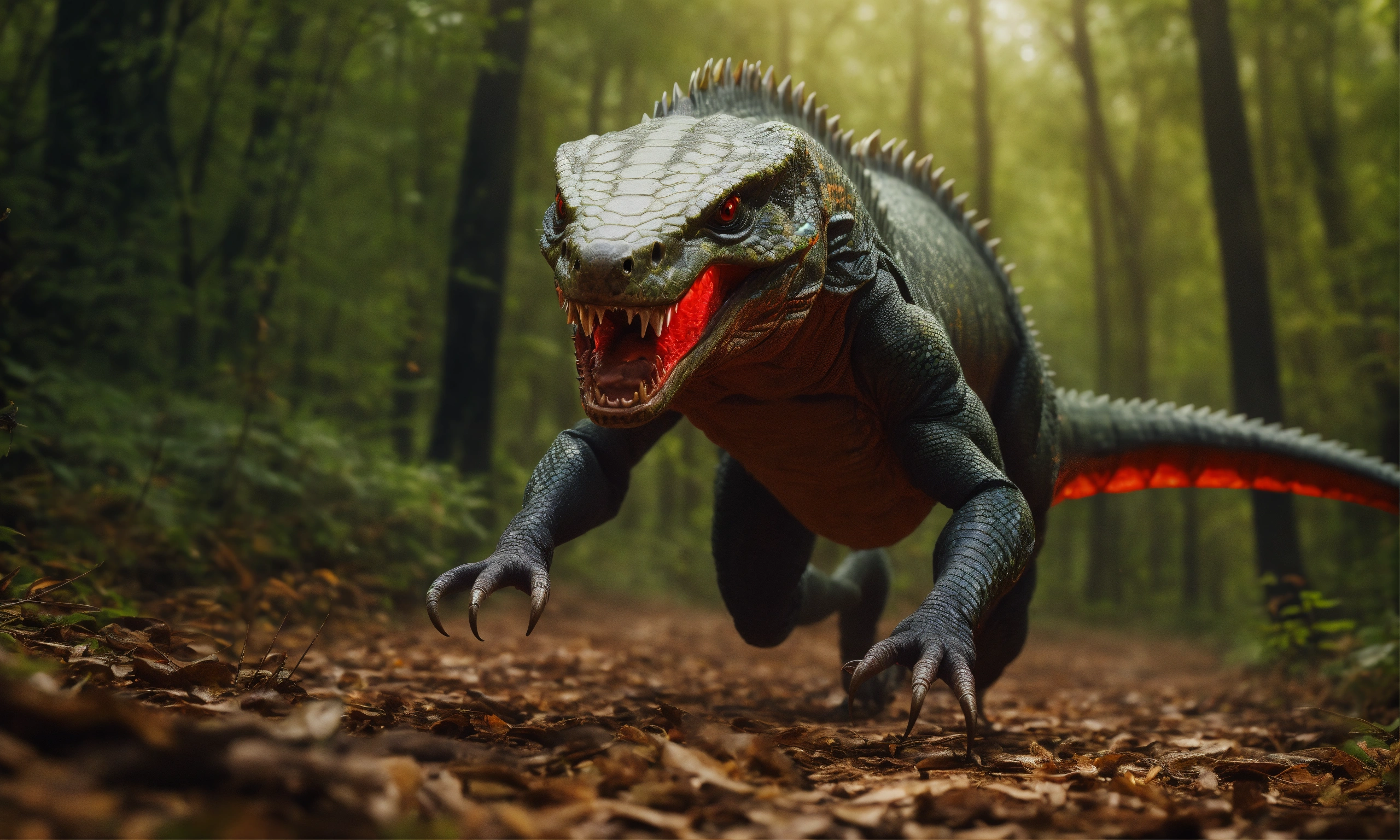 Lexica - Terrifying humanoid reptilian Running In Ultra Realistic Style ...