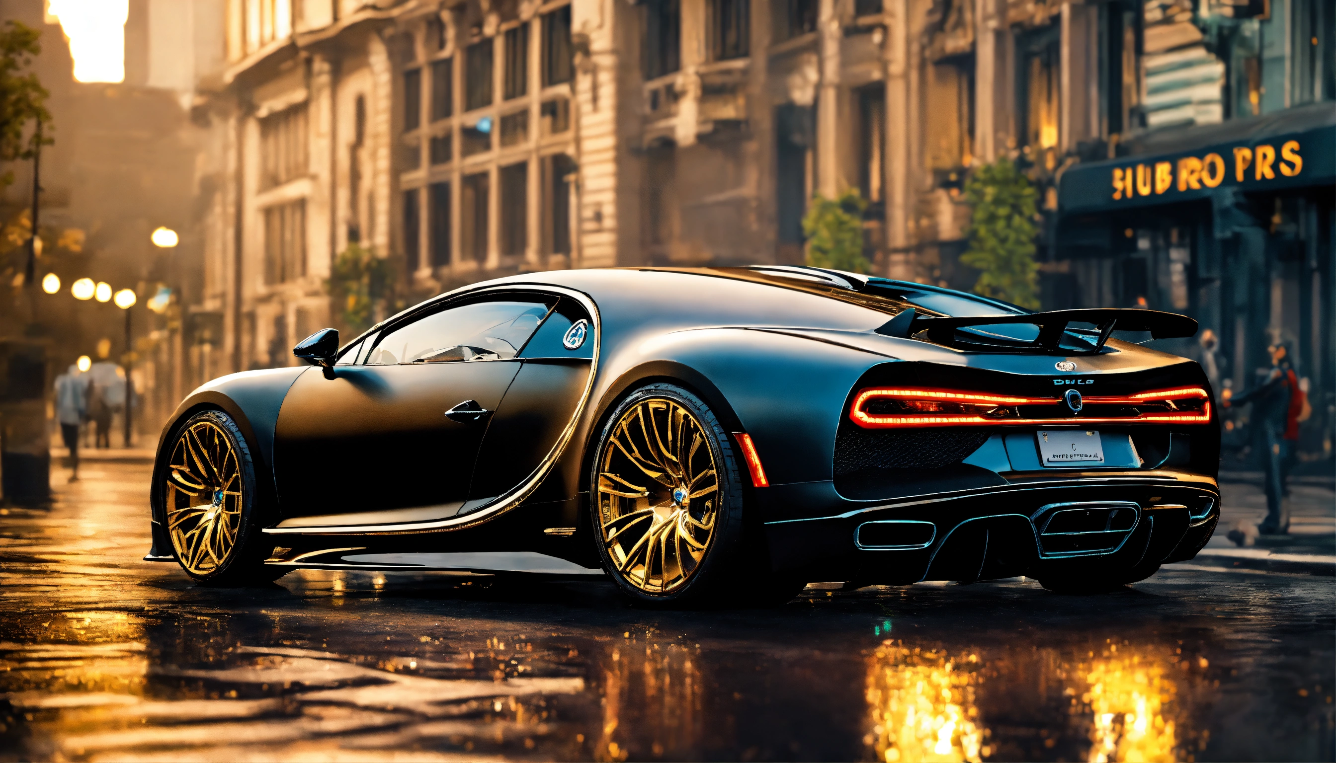 Lexica - Motion art, matte black with gold details, highly realistic ...