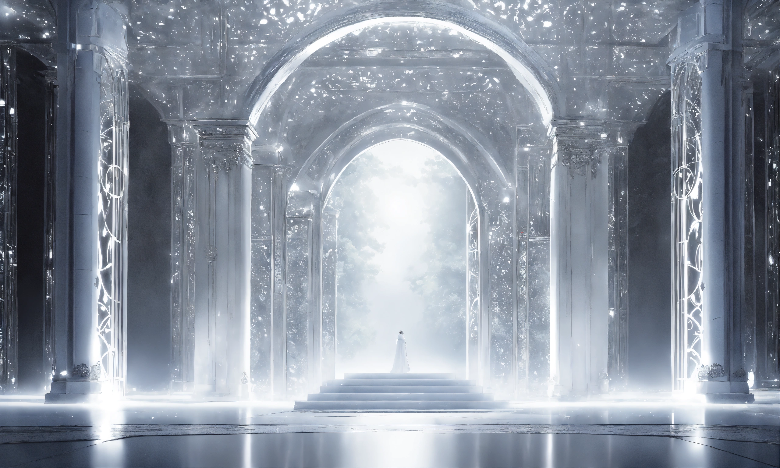 Lexica - A white space environment. This image is fantasy and conveys ...