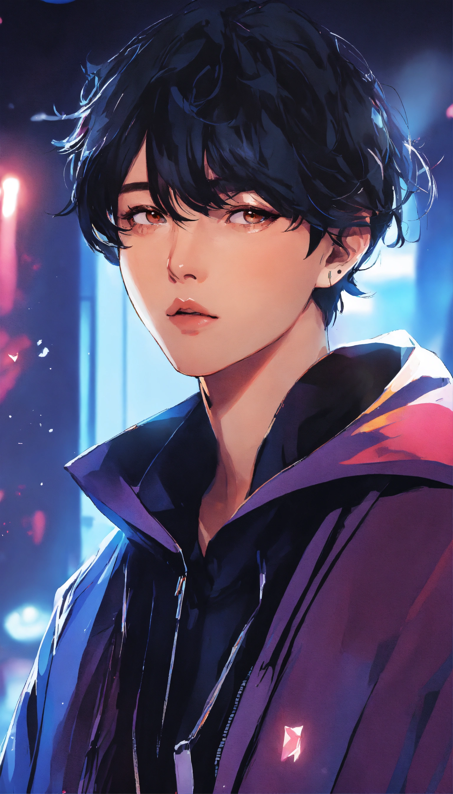 Lexica - BTS, illustration, 2d, black flat background, flat image ...