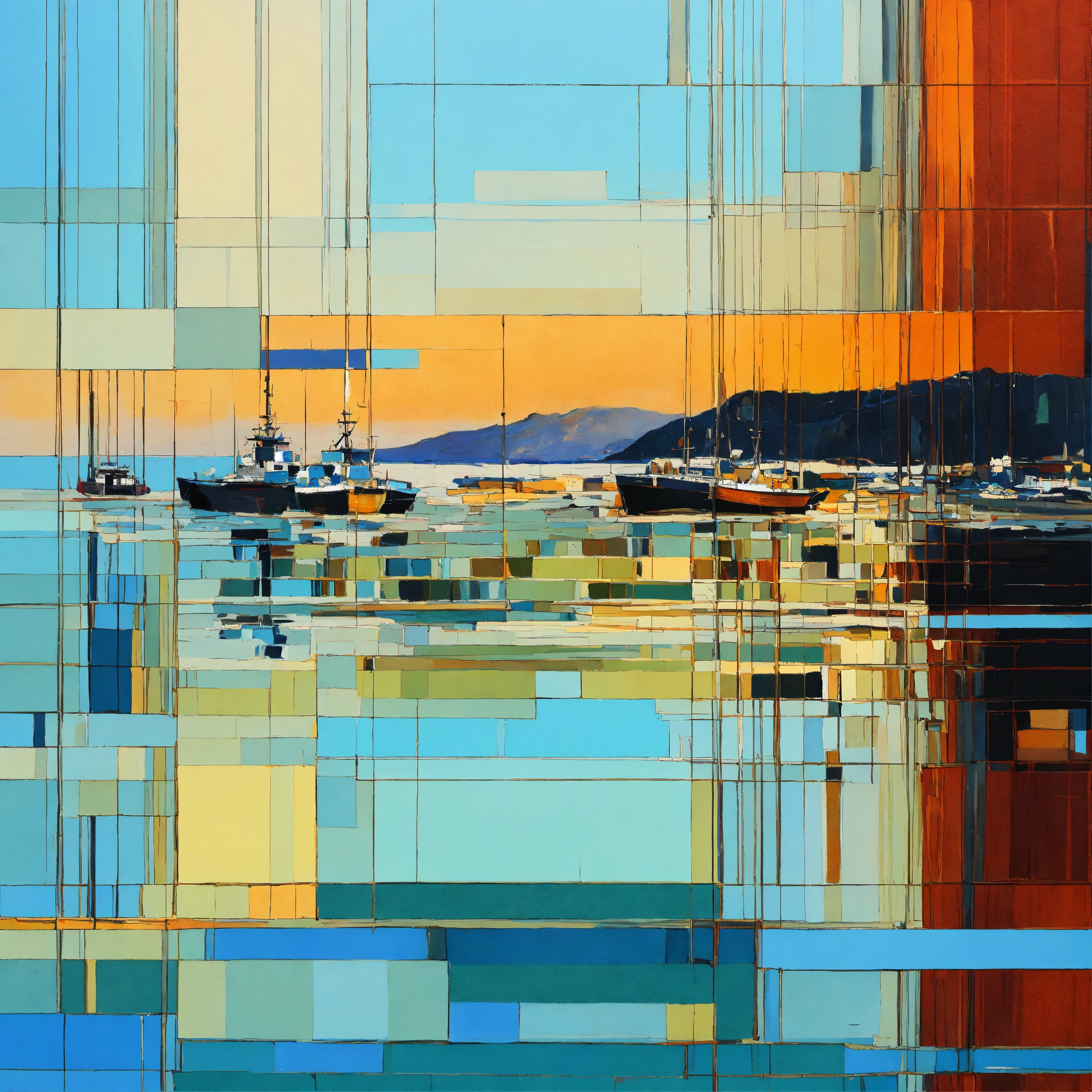 Lexica - La mer, oil painting, transparent, in style, generative art ...