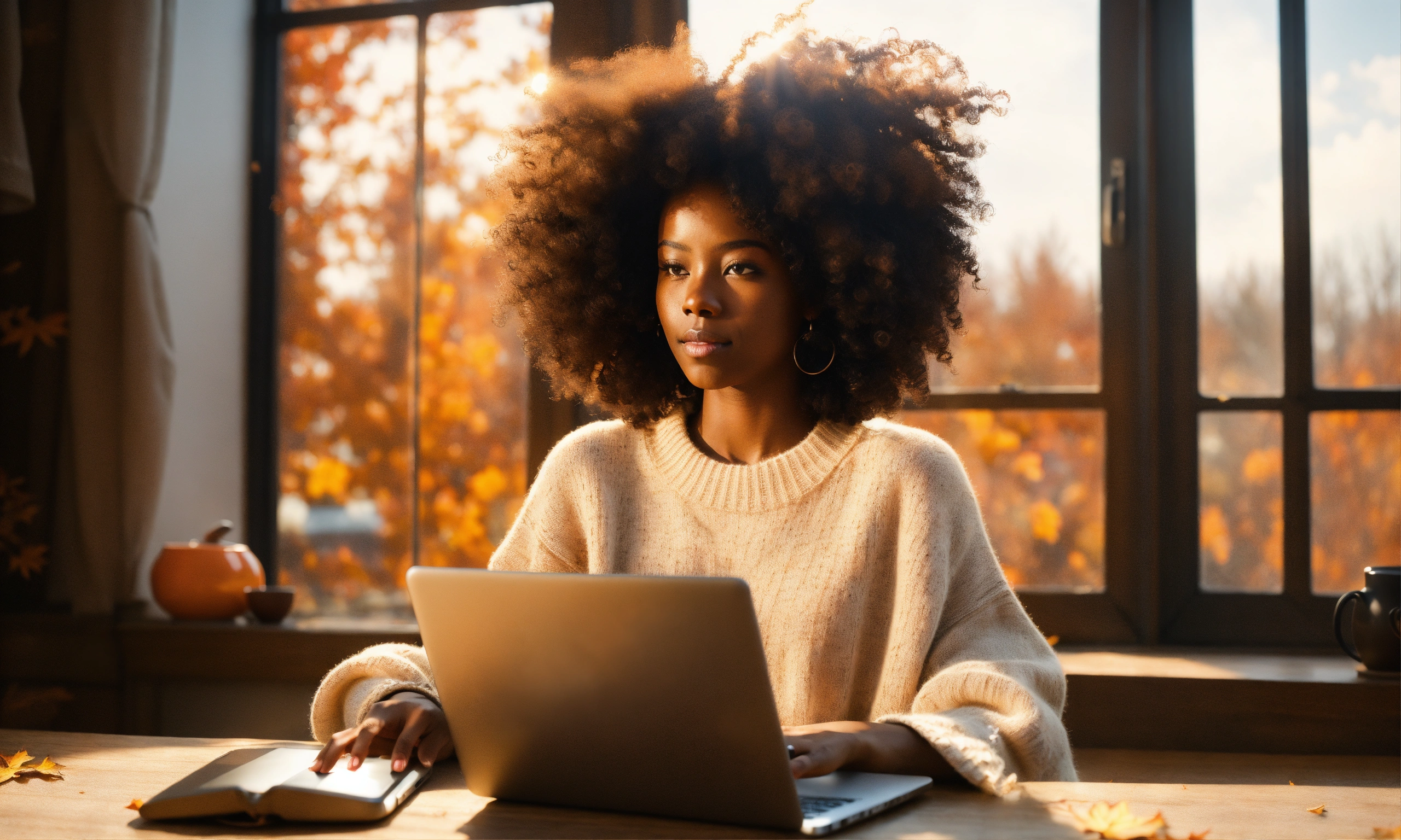 Lexica - Wide-angle shot, Beautiful Melanated woman, dark skinned ...