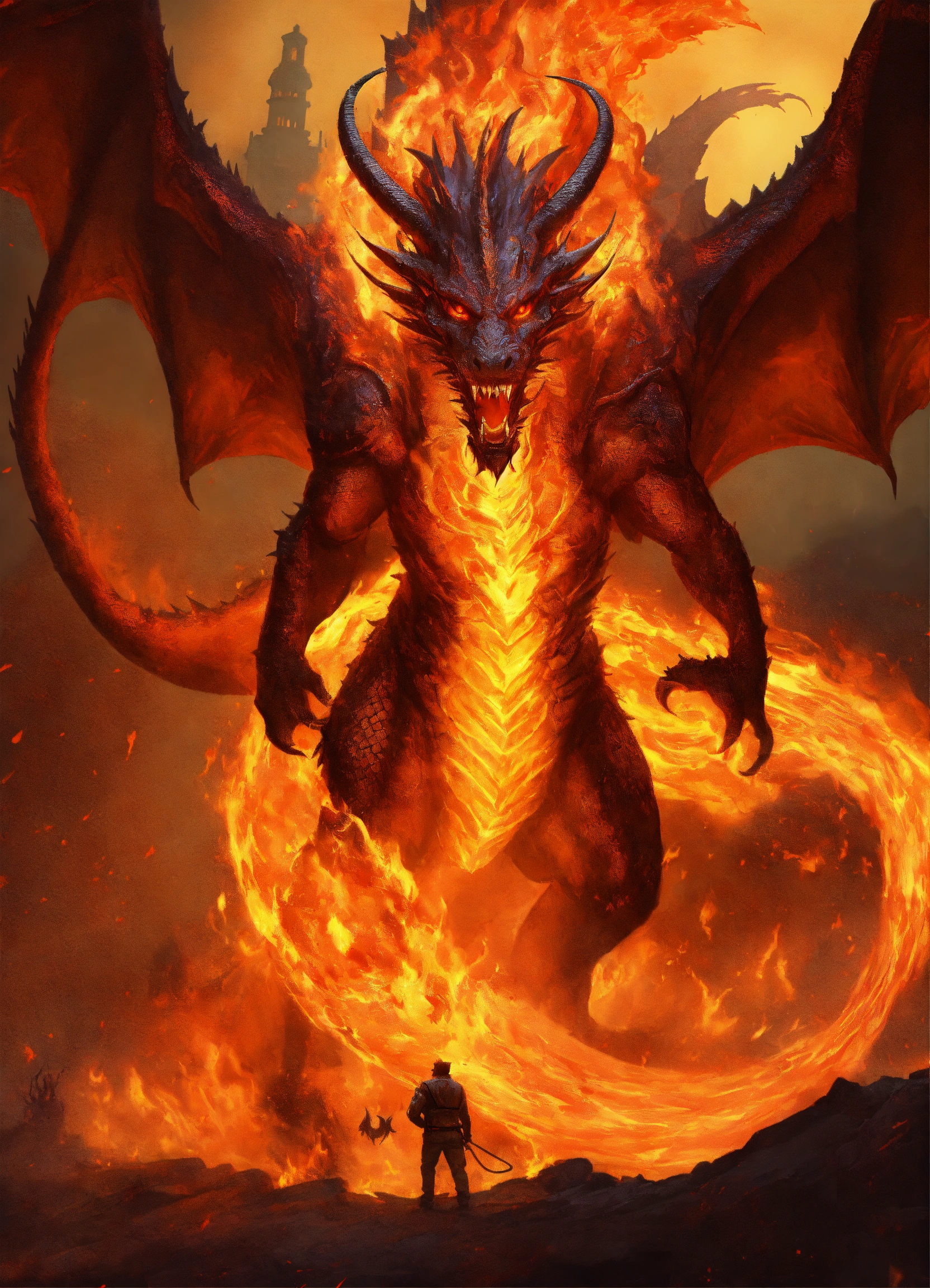 Lexica - A grotesque, demonic dragon, with matted and twisted fur and ...
