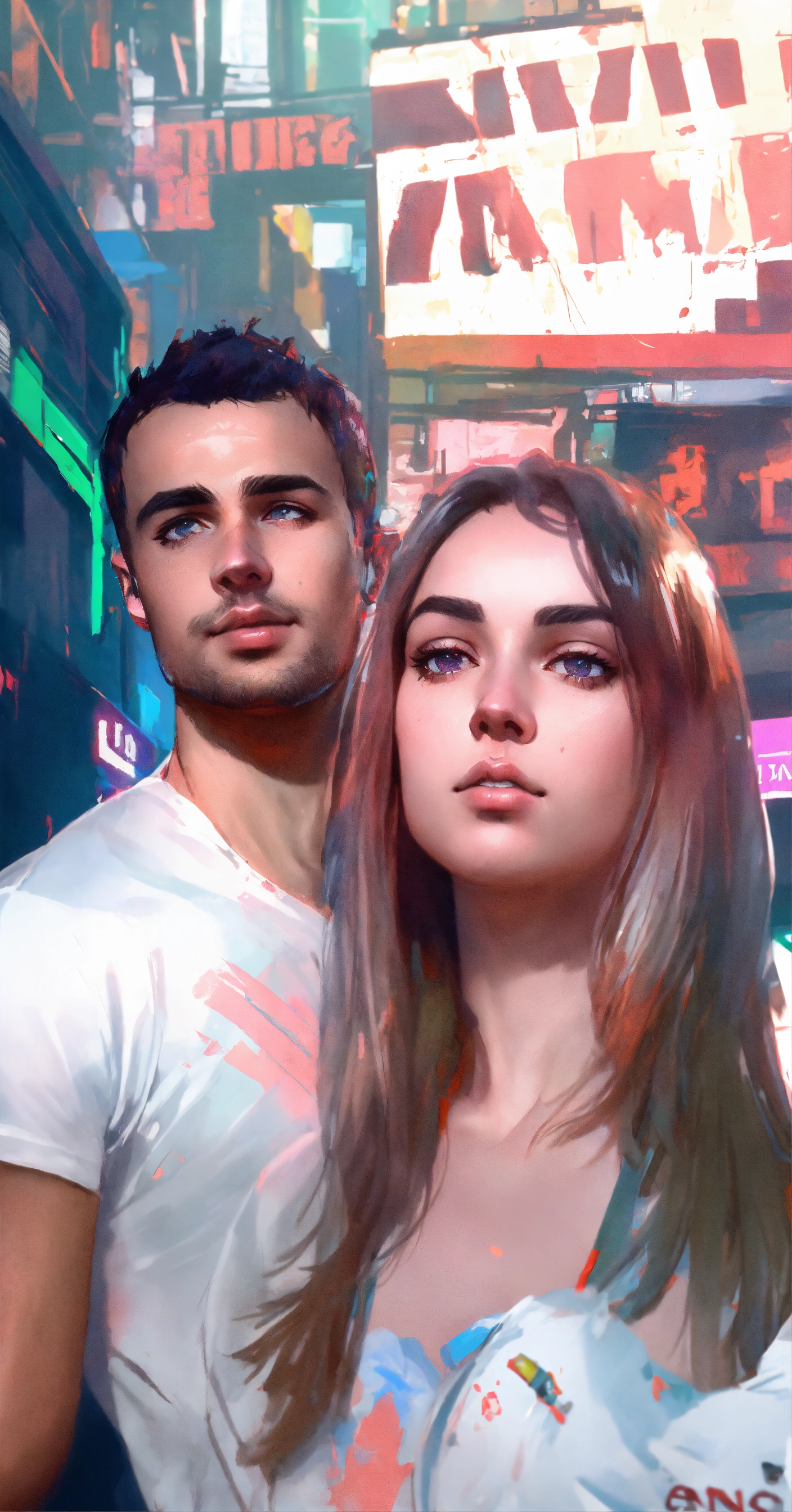 Lexica - Theo james and ana de armas, cyberpunk futuristic neon ...