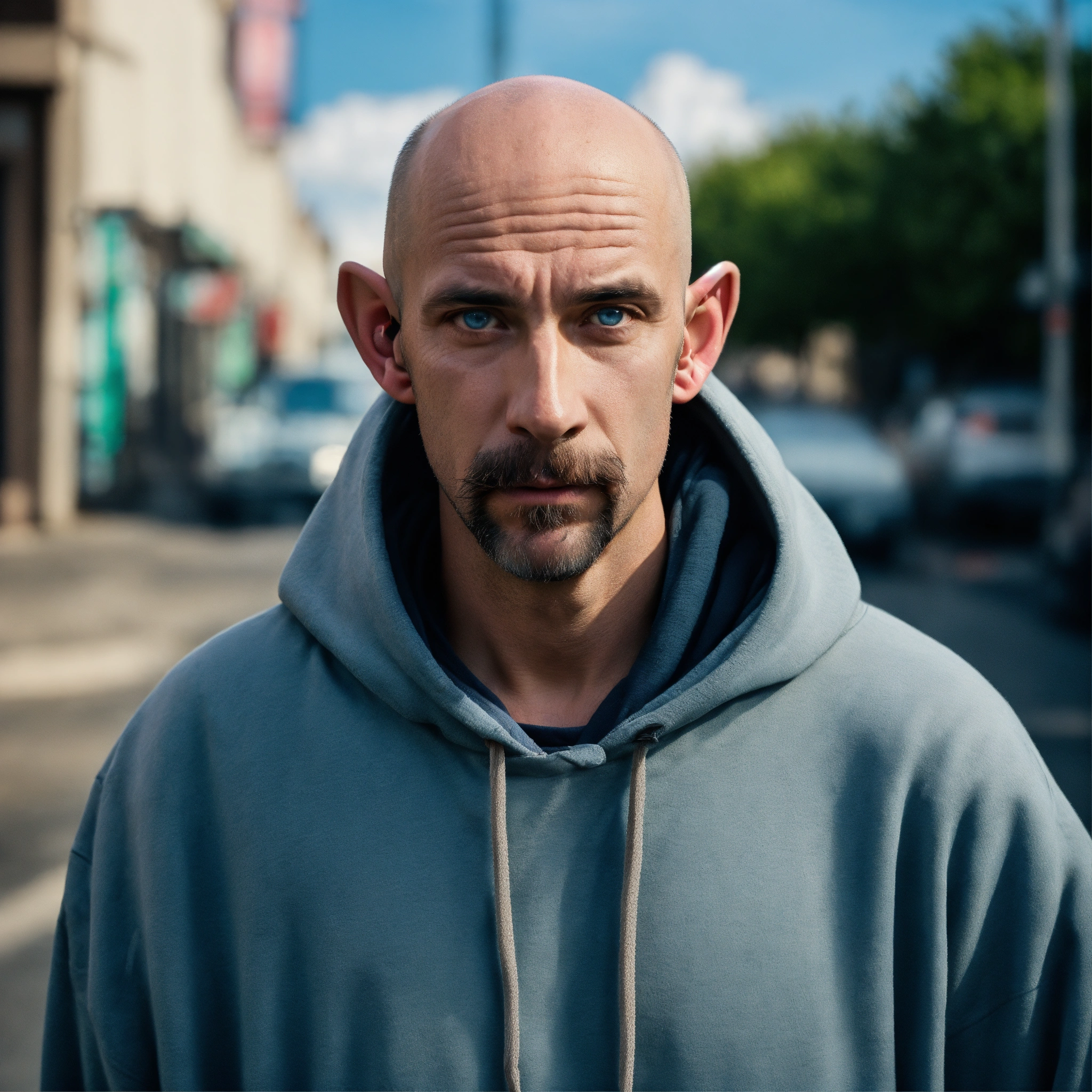 Lexica - A HUGE HOMELESS MAN, LUMPY BALD HEAD, A TINY GOATEE , NO ...