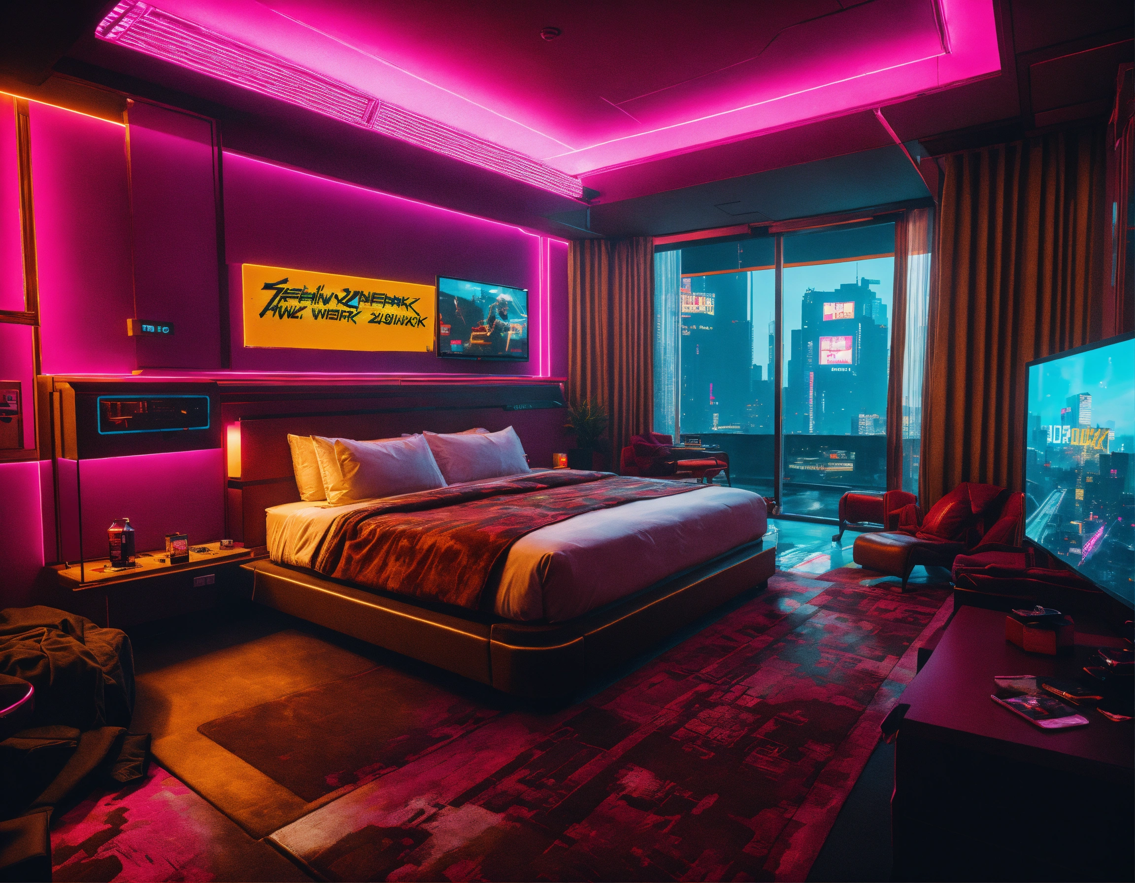 Lexica - Cyberpunk 2077 hotel room