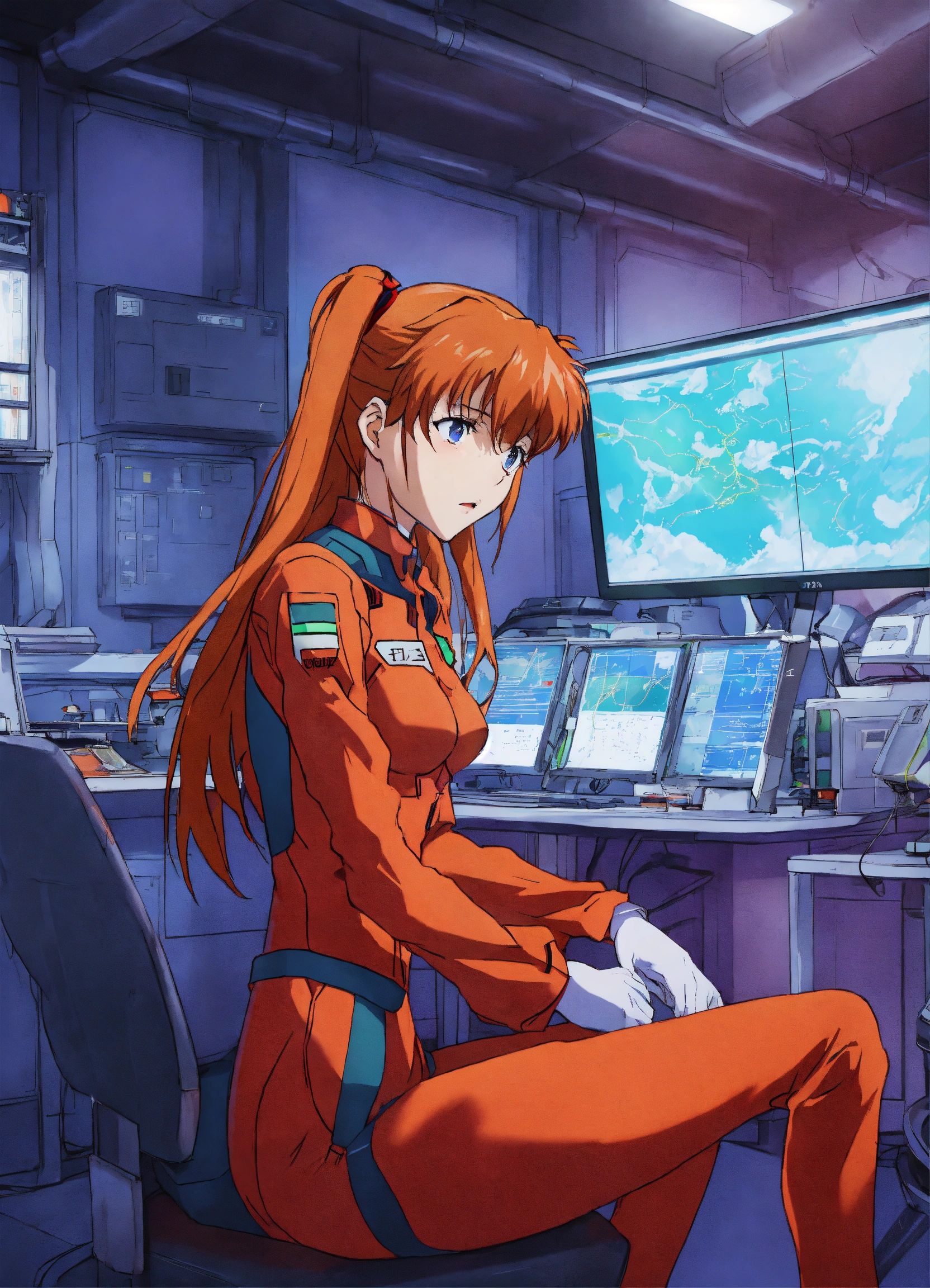 Lexica - Beautiful illustration of a stressed out Asuka Langley Soryu ...
