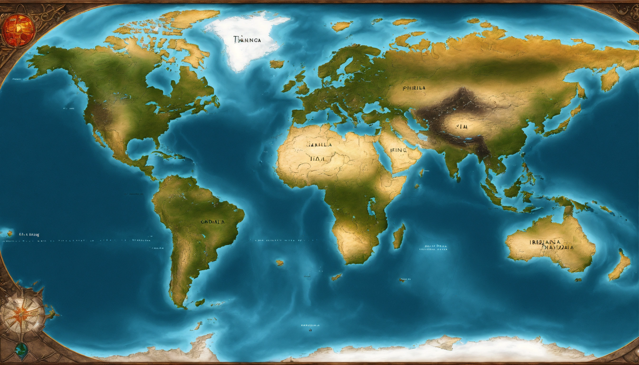 Lexica - World Map. D&D, fantasy, cinematic