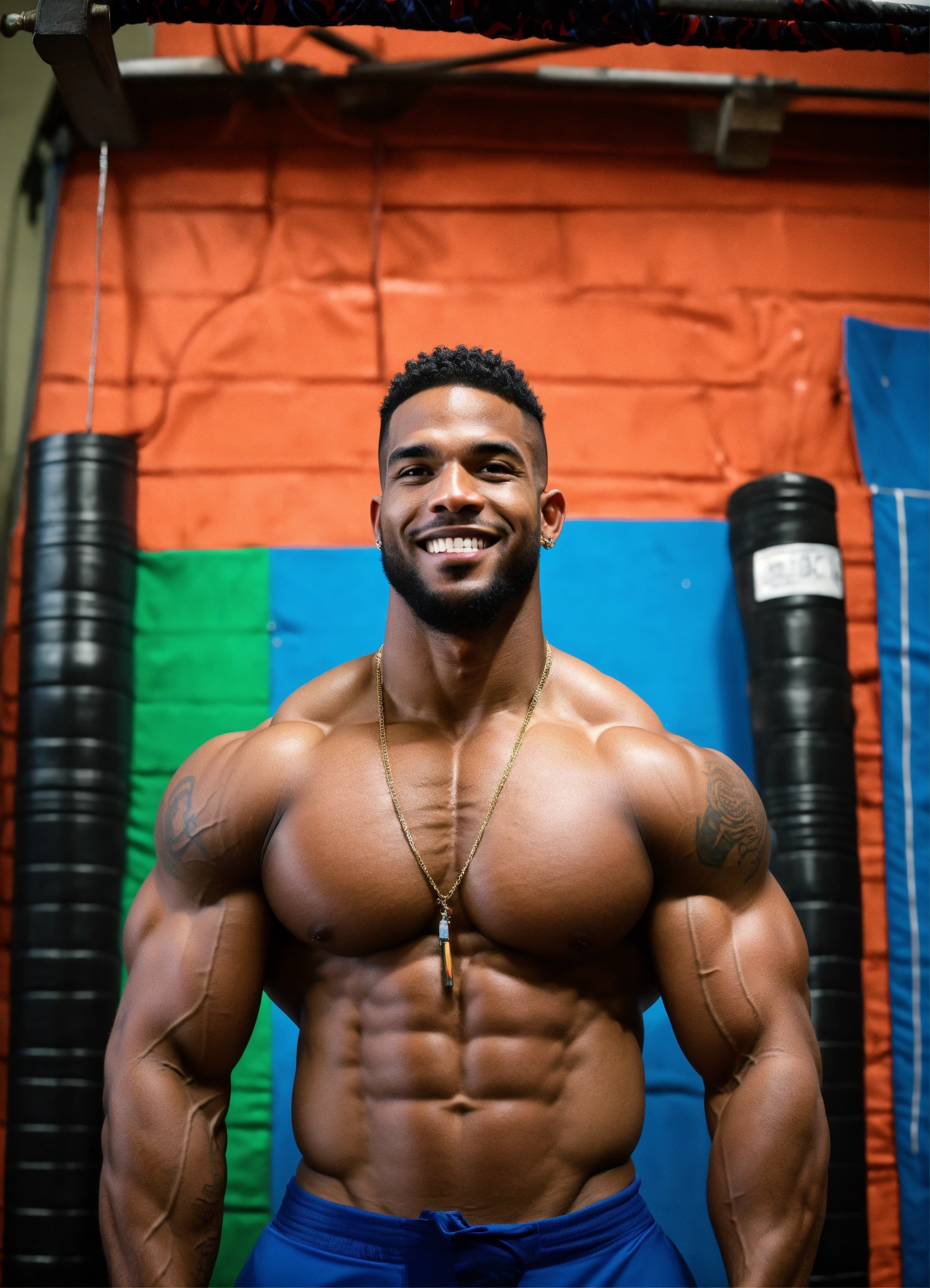 Lexica - 30-year-old Dominican man with big muscles, big bodybuilder ...