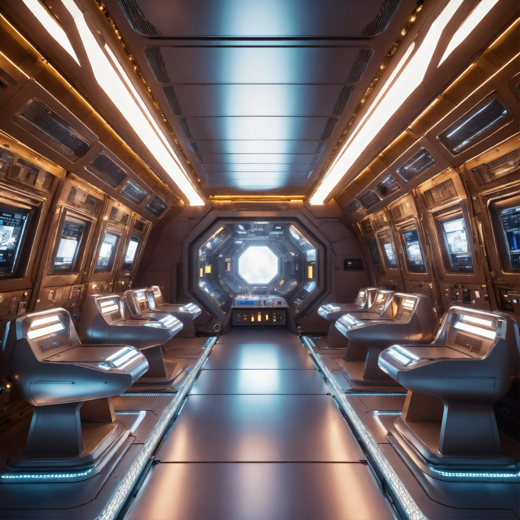 Lexica - Inside spaceship wall texture with metal windows shinning ...