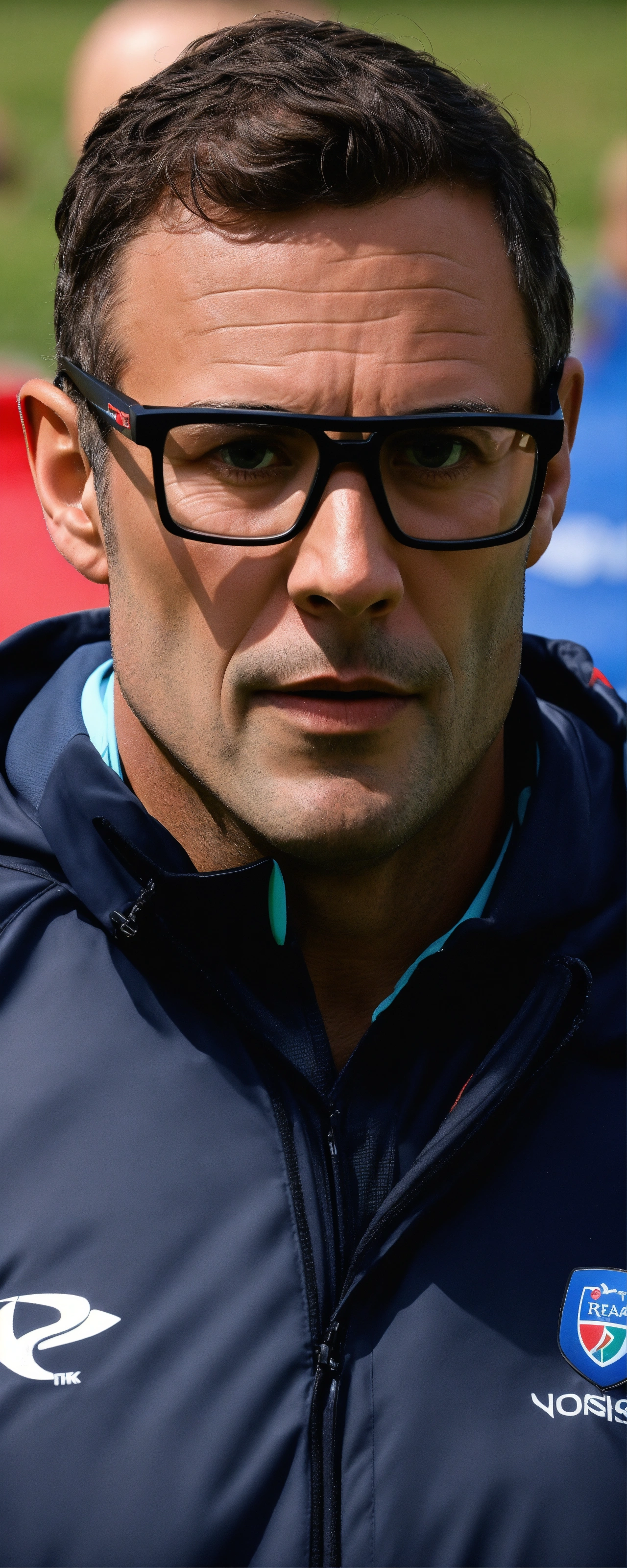 Lexica - Portrait of a french rugby coach wearing a pair of oversized ...