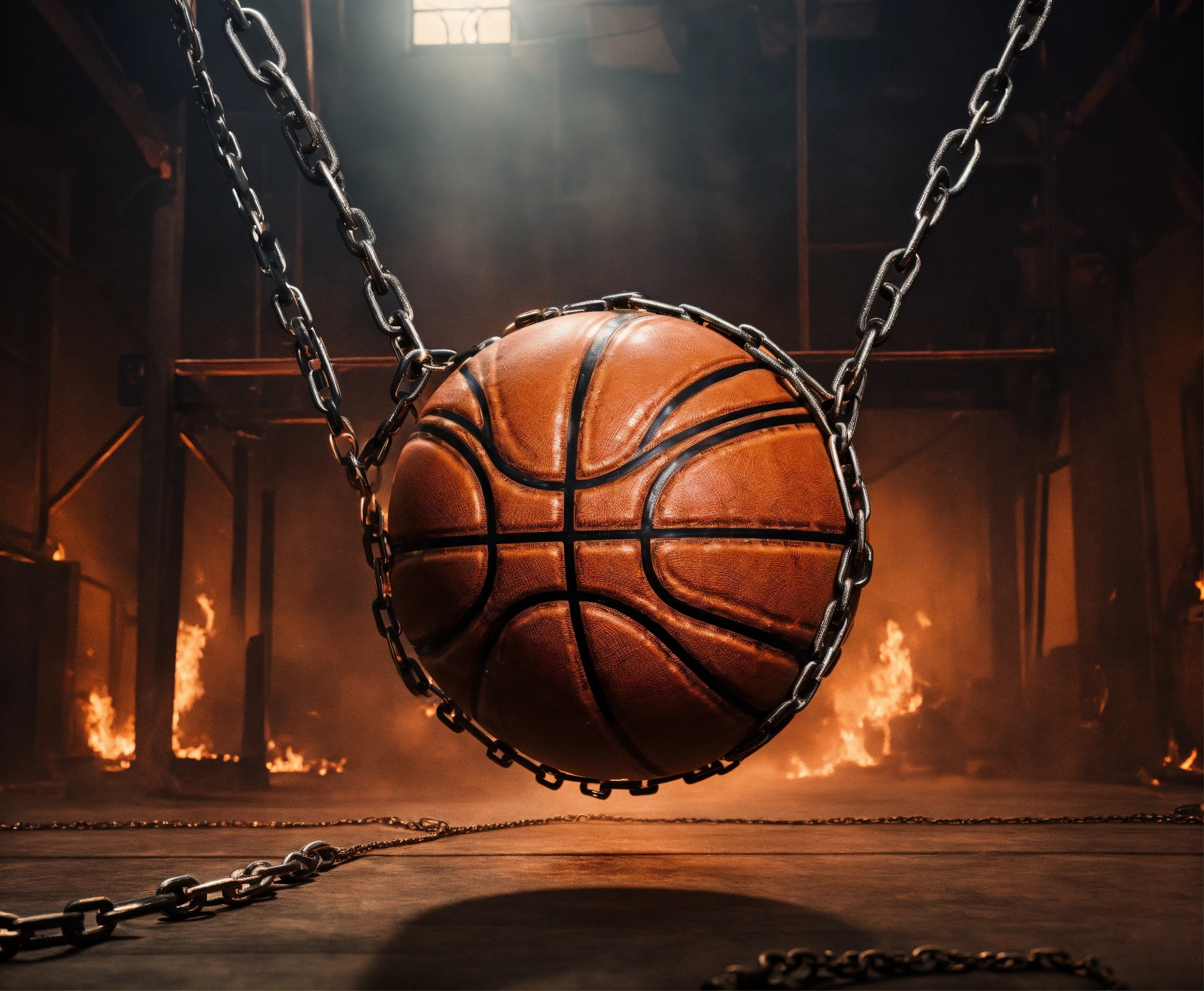 Lexica - Basketball ball tied to chains of hell