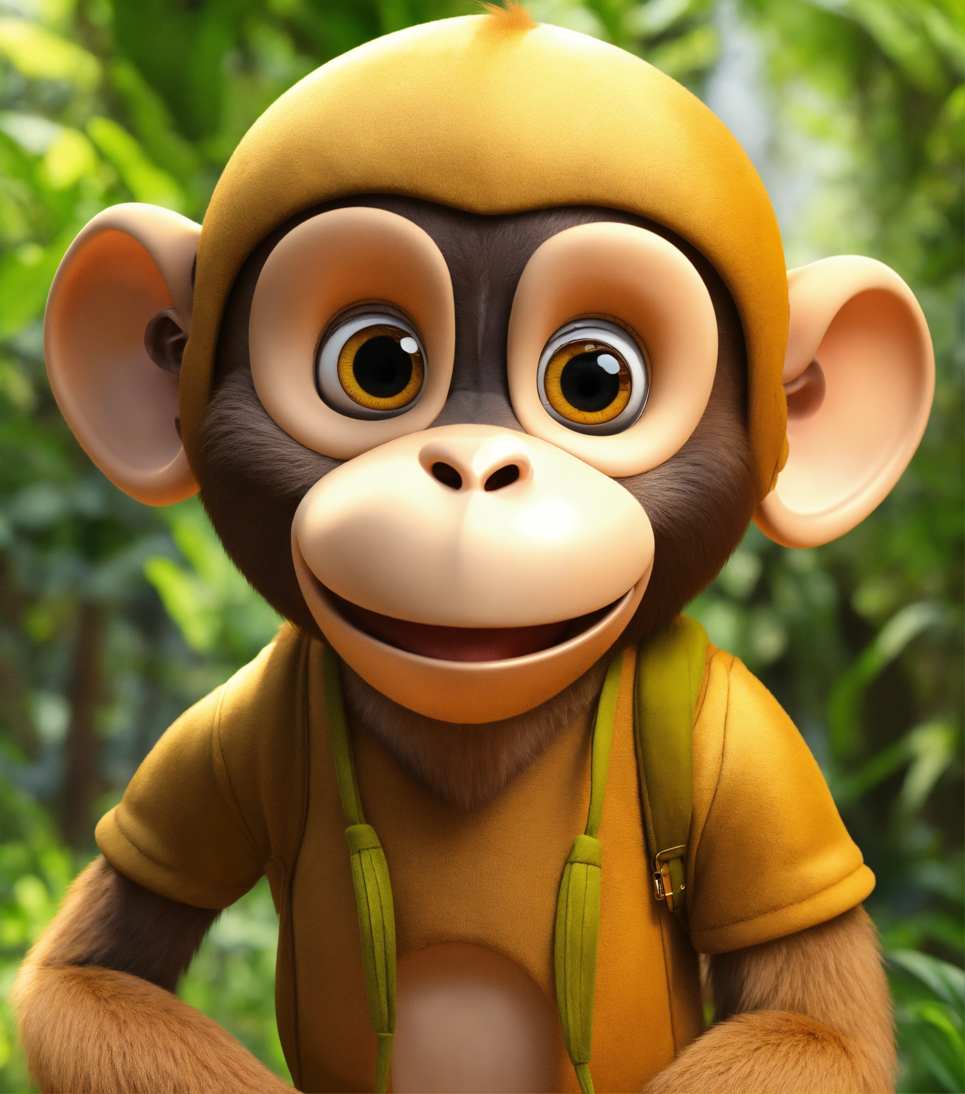 Lexica - Cartoon monkey animated in small size