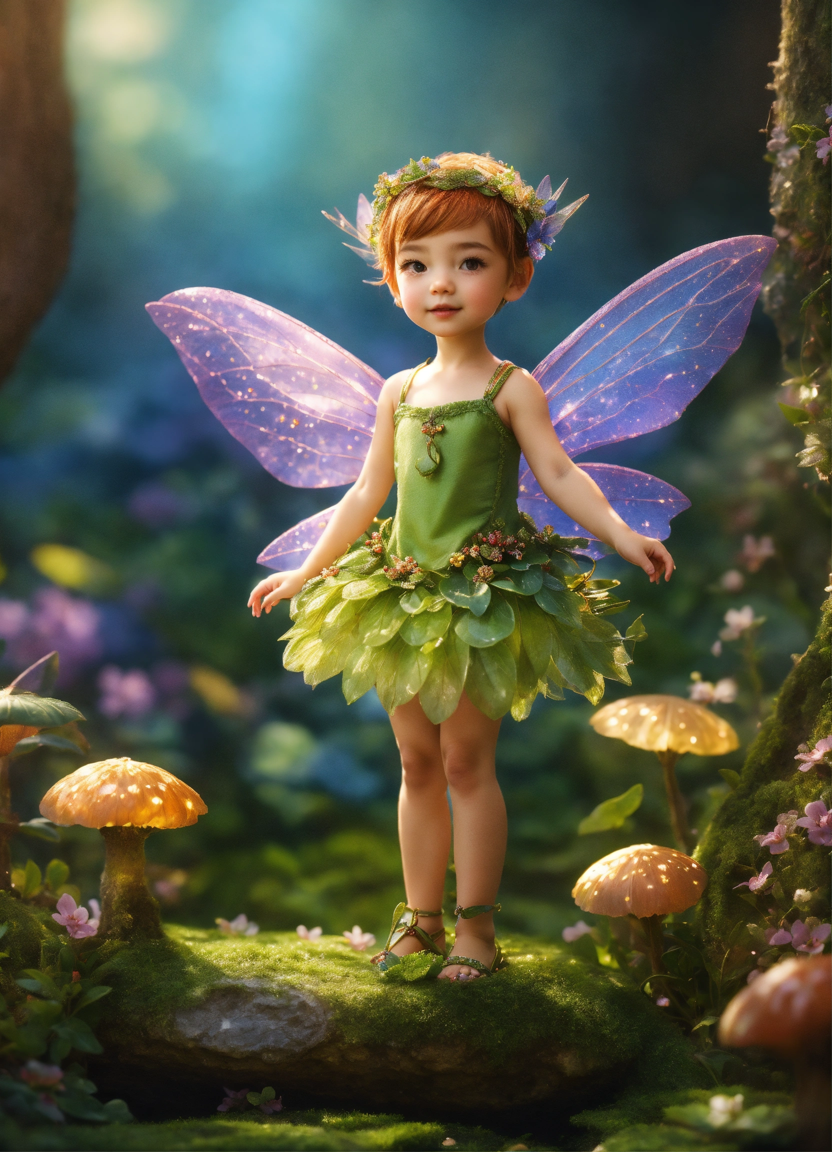 Lexica - A beautiful little pixie full body playing in fairyland perfect clarity photorealistic ...