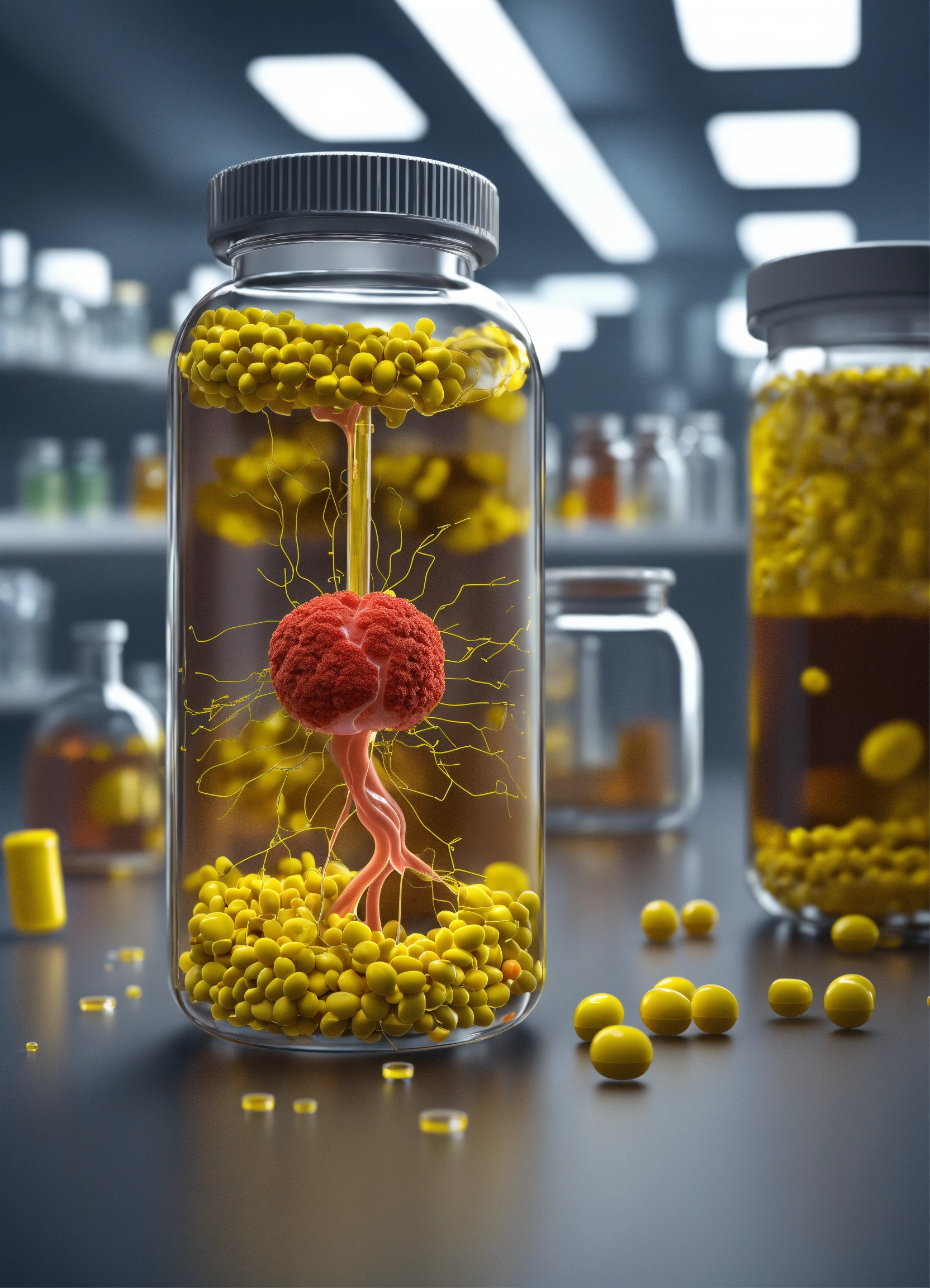 Lexica - Medical 3d model of the human hepatobiliary system and a small ...