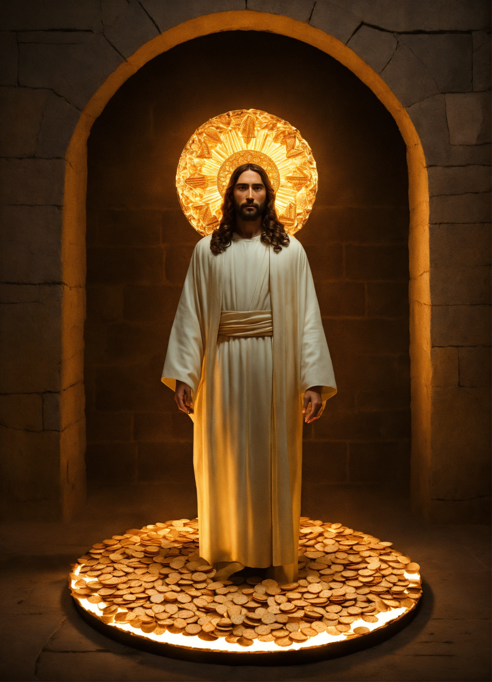Lexica - JESUS EMERGING FROM THE COMMUNION WAFER 8K. SURROUNDED BY ...
