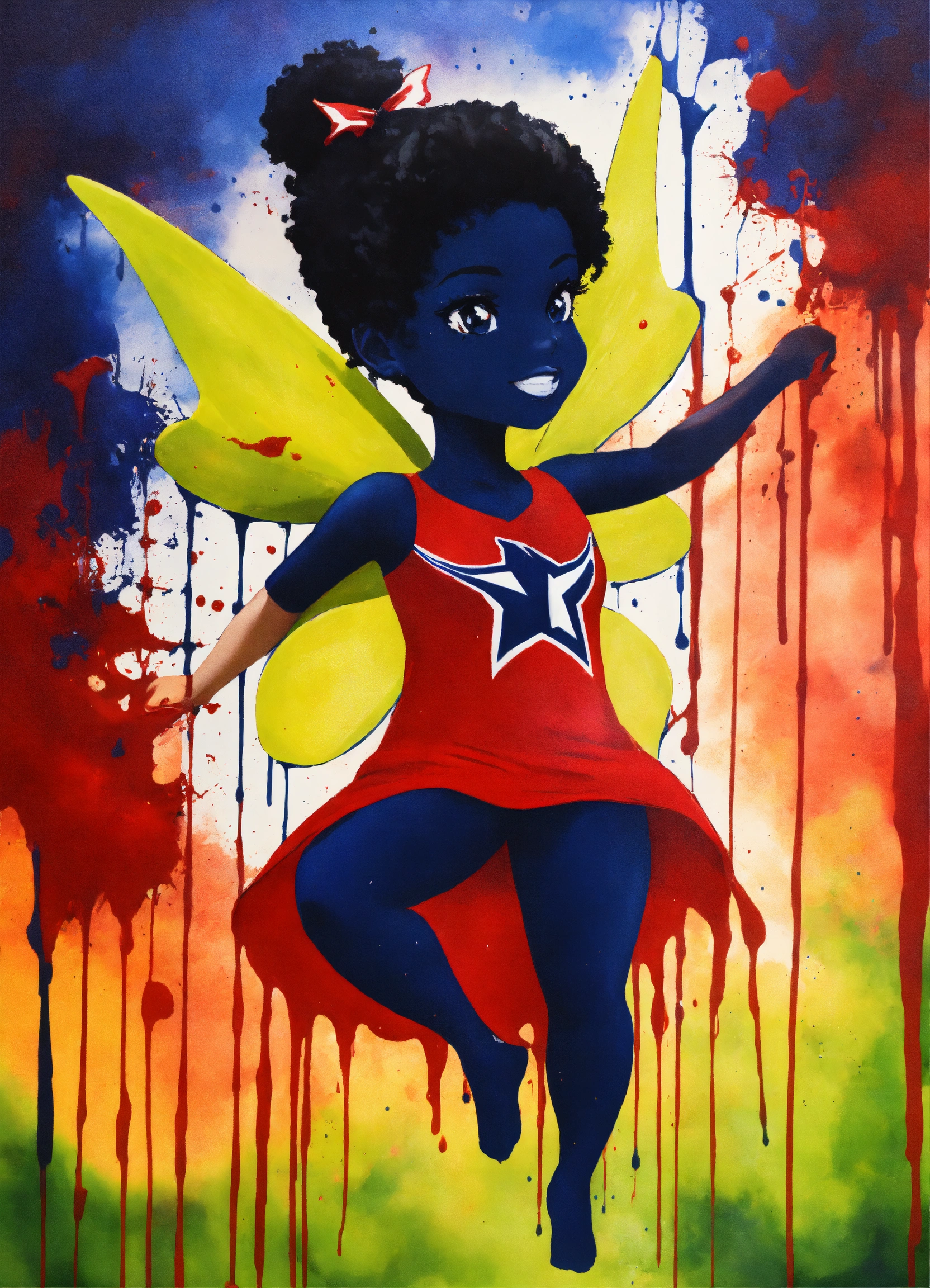 Lexica - Create an African American tinkerbell with a Houston Texans ...