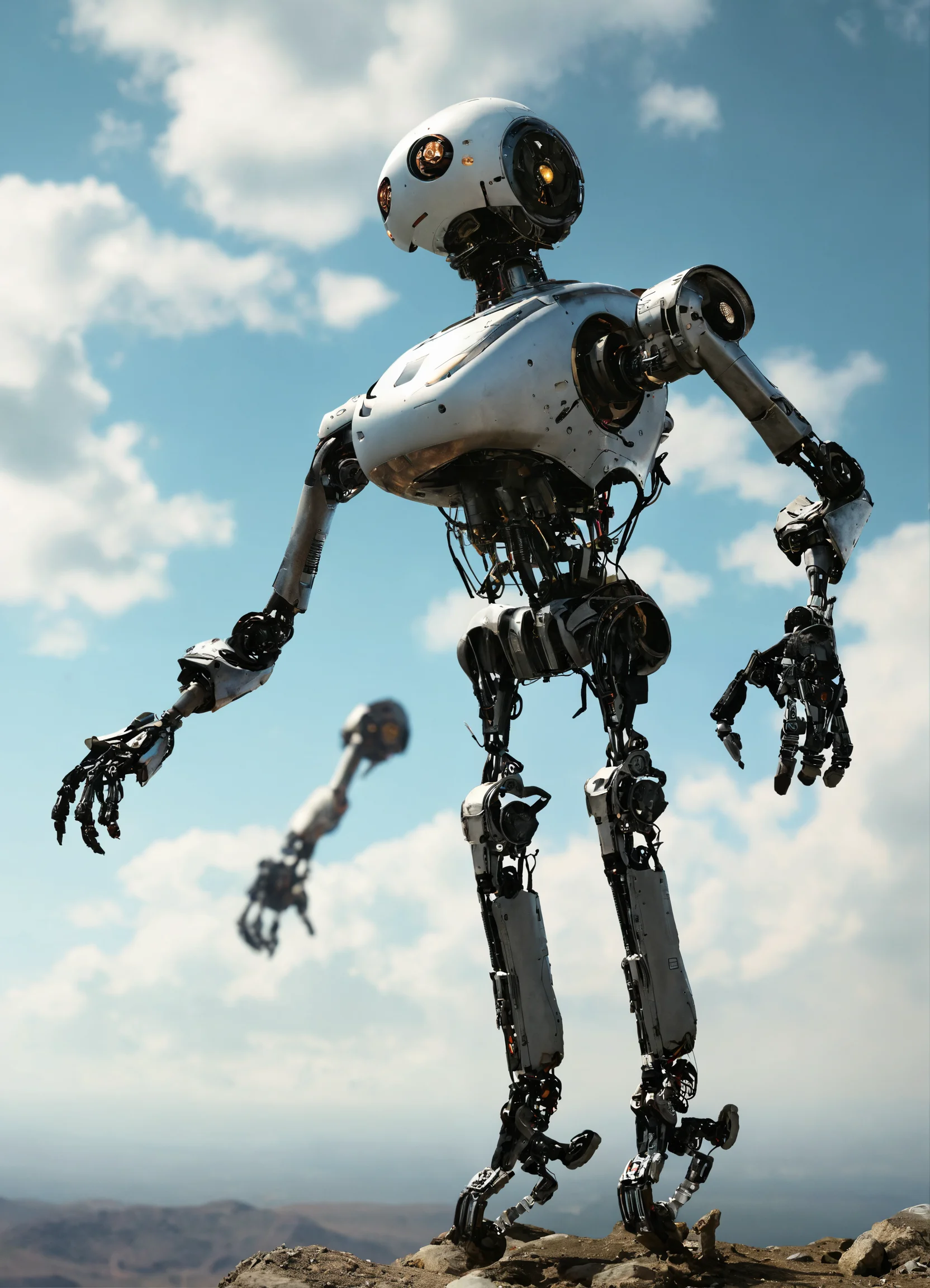 Lexica - A robot with 3 legs on sky